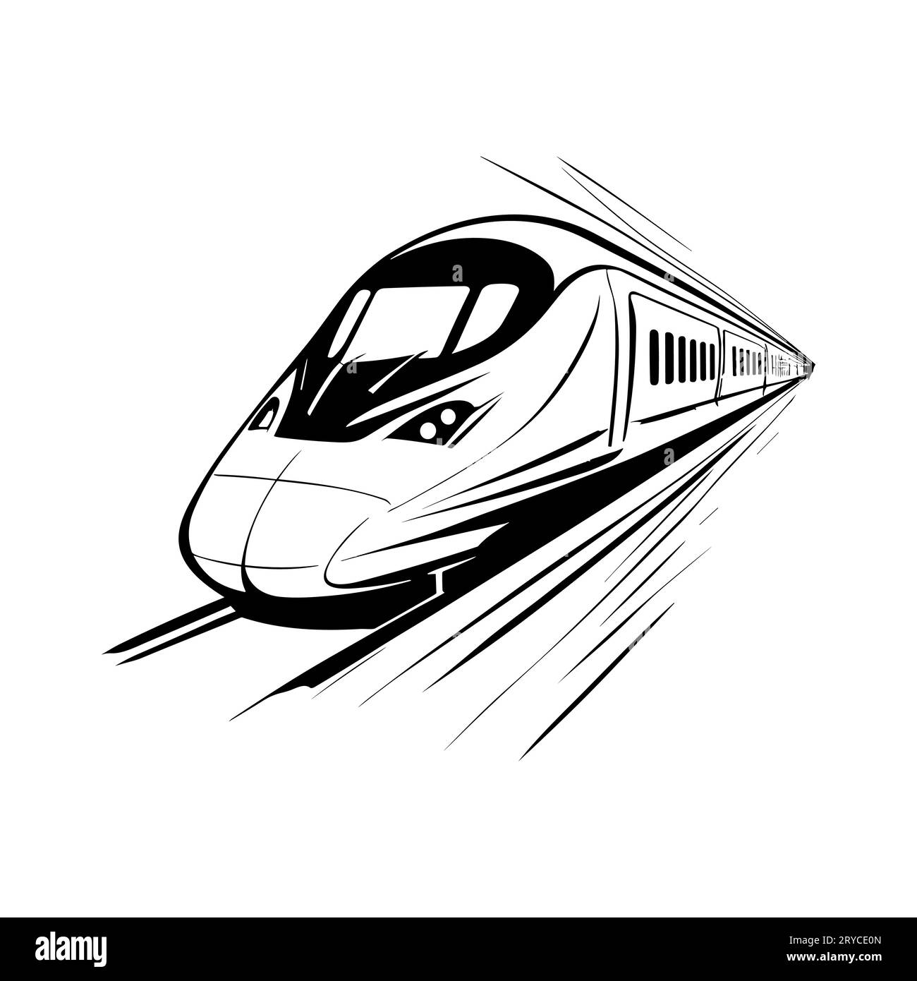 Fast train llogo design. High speed rail silhouette icon. Vector ... Fast train llogo design. High speed rail silhouette icon. Vector ...