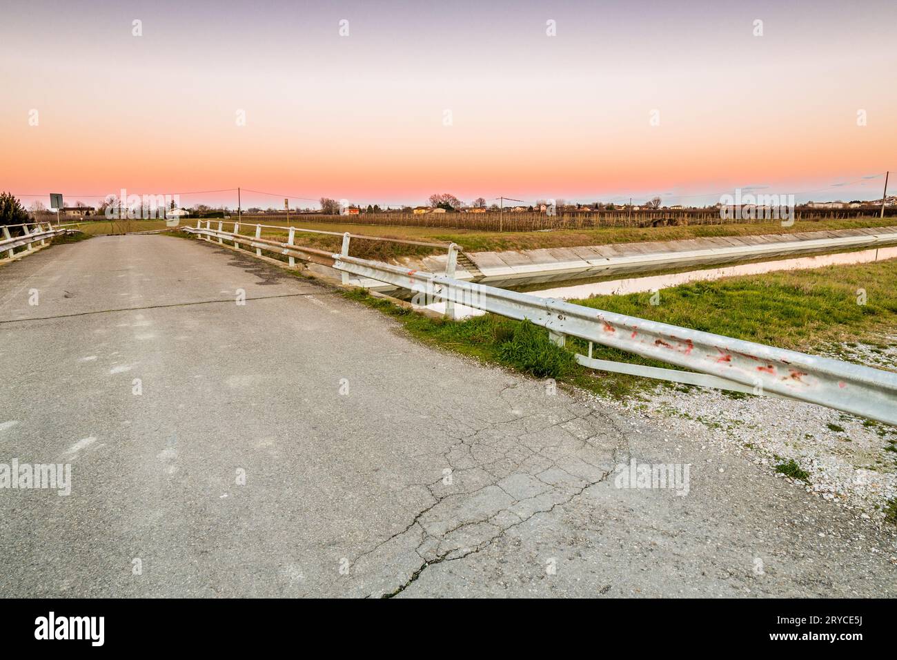 Bridge on water canal Stock Photo - Alamy
