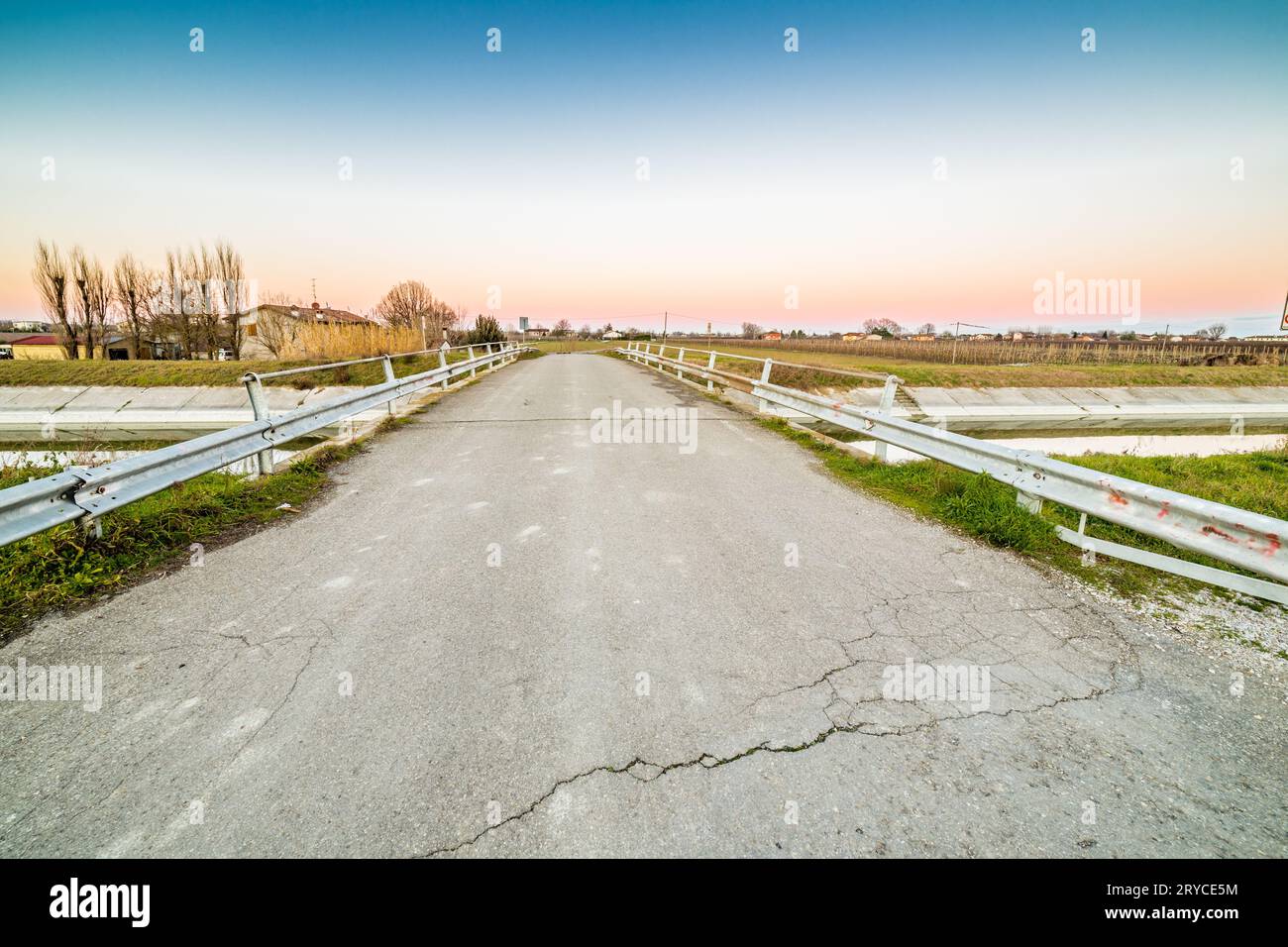 Bridge on water canal Stock Photo - Alamy