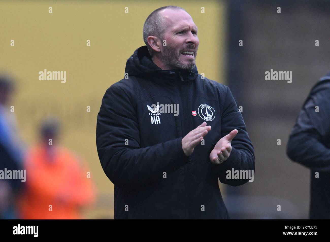 Shrewsbury, England. 30th Sep 2023. Charlton Athletic Head Coach ...