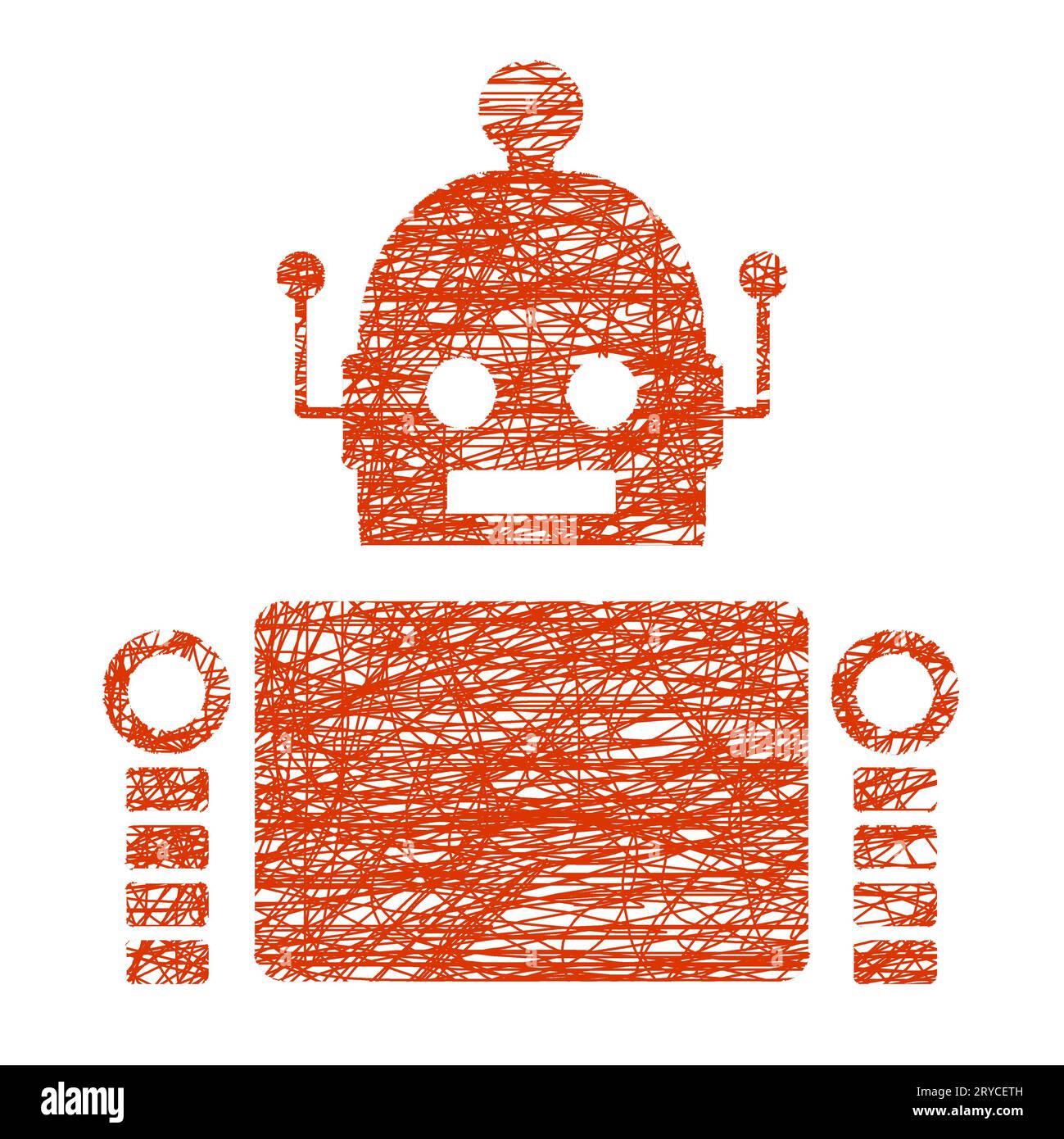 Cute vintage robot Stock Photo - Alamy
