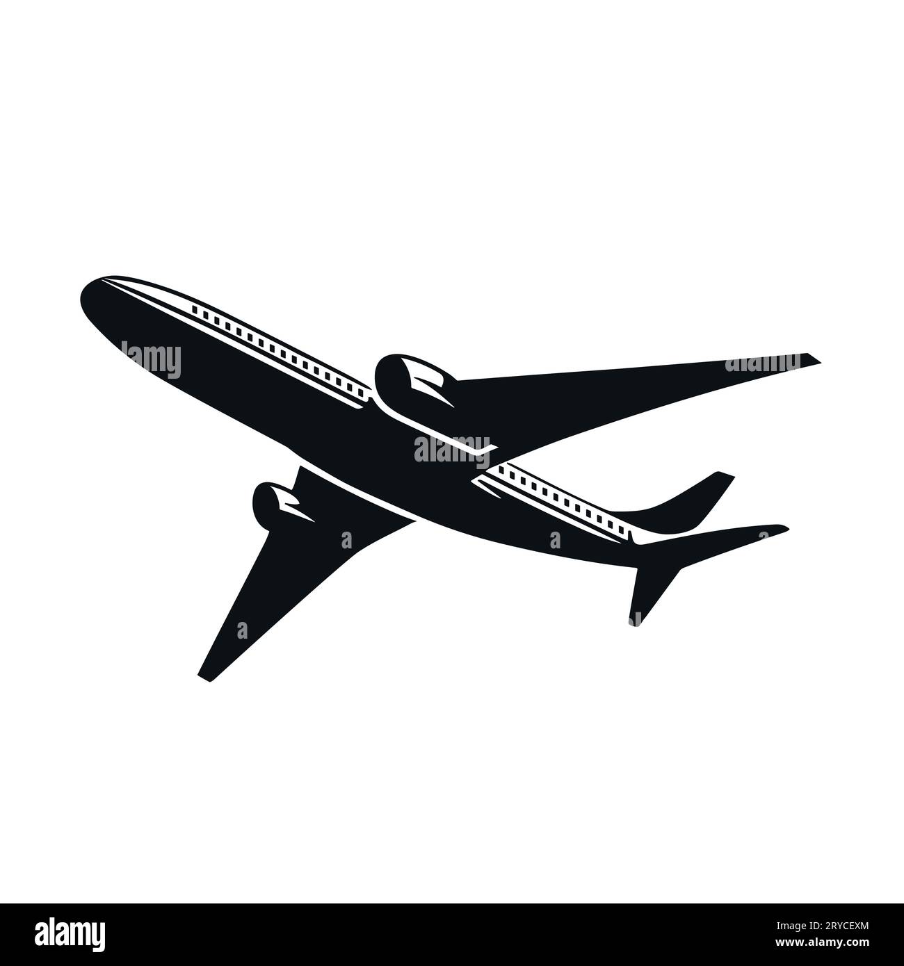 airplanes vector icon on white background, plane vector logo Stock ...