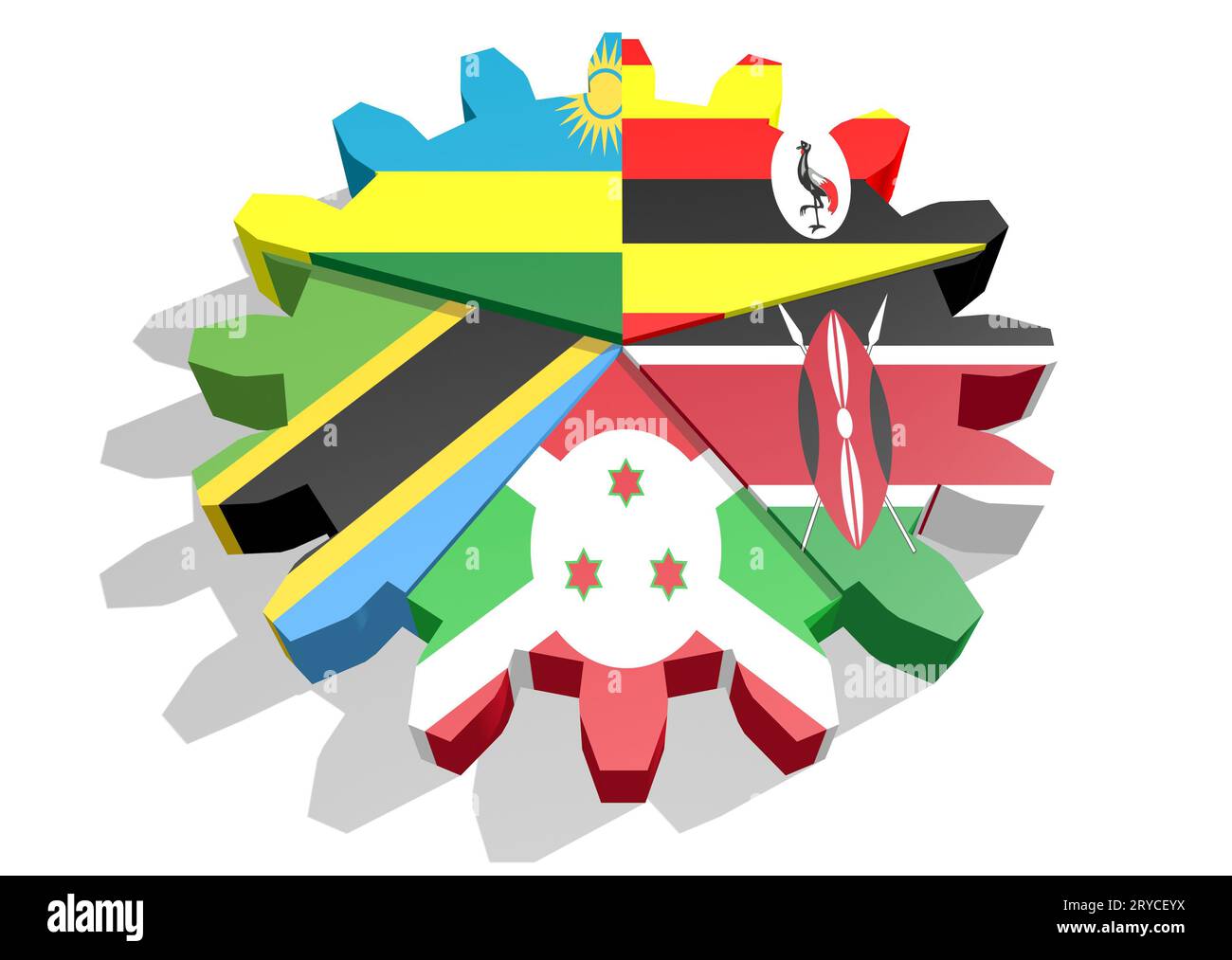 Eac members national flags Stock Photo - Alamy