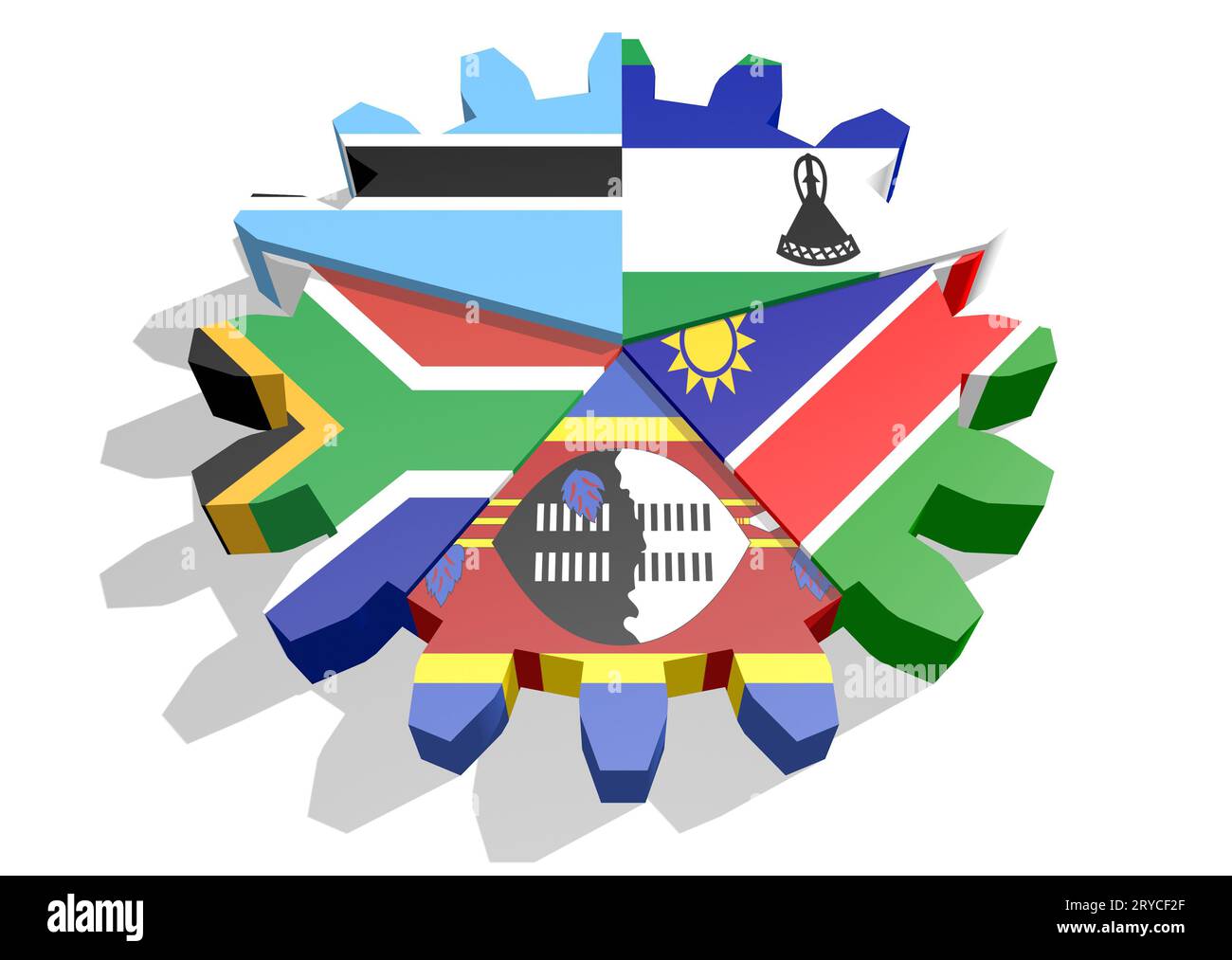 With their countries national flags Cut Out Stock Images & Pictures - Alamy