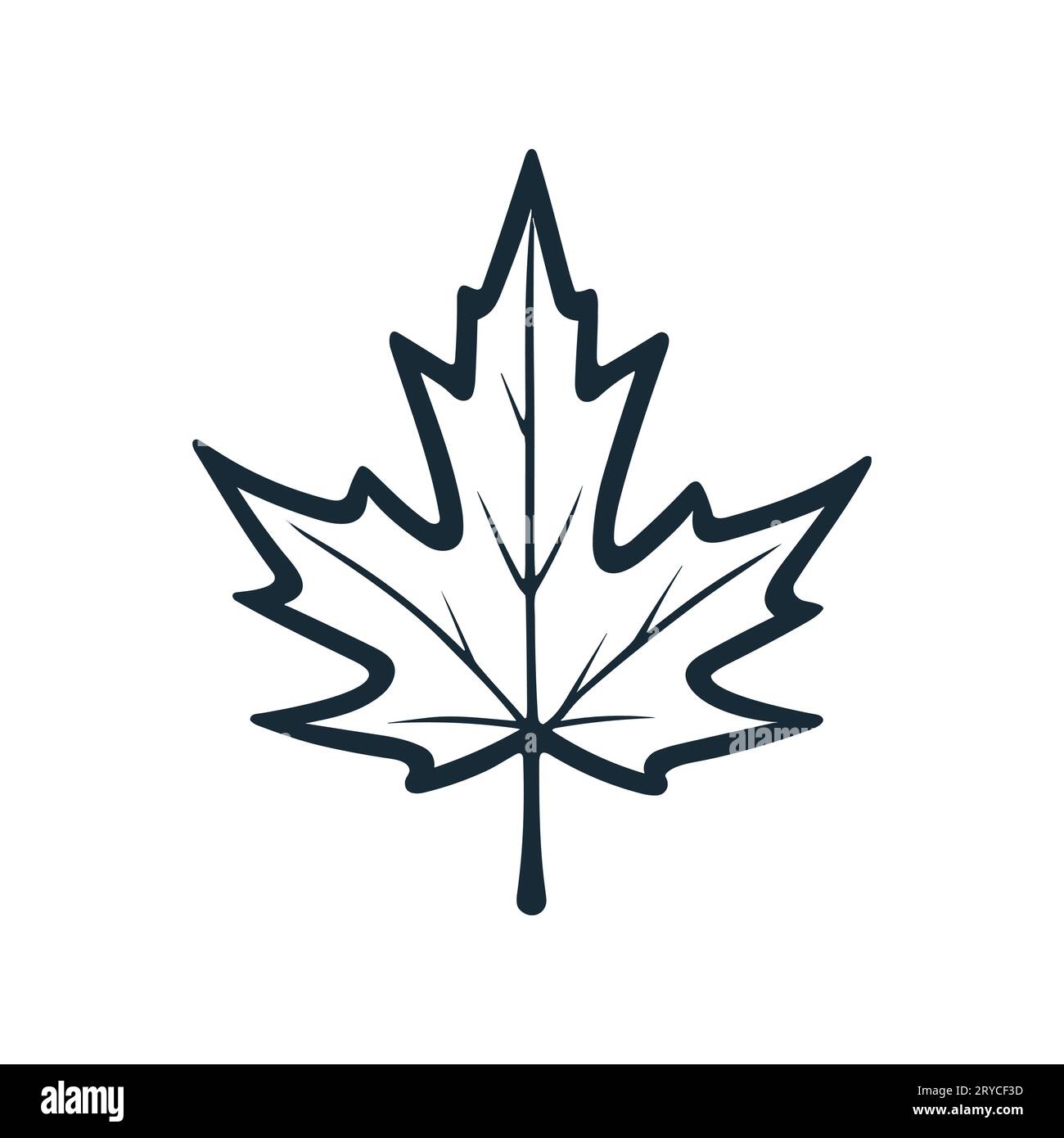 Maple leaf llogo design. Vectorl silhouette icon. illustration Stock ...