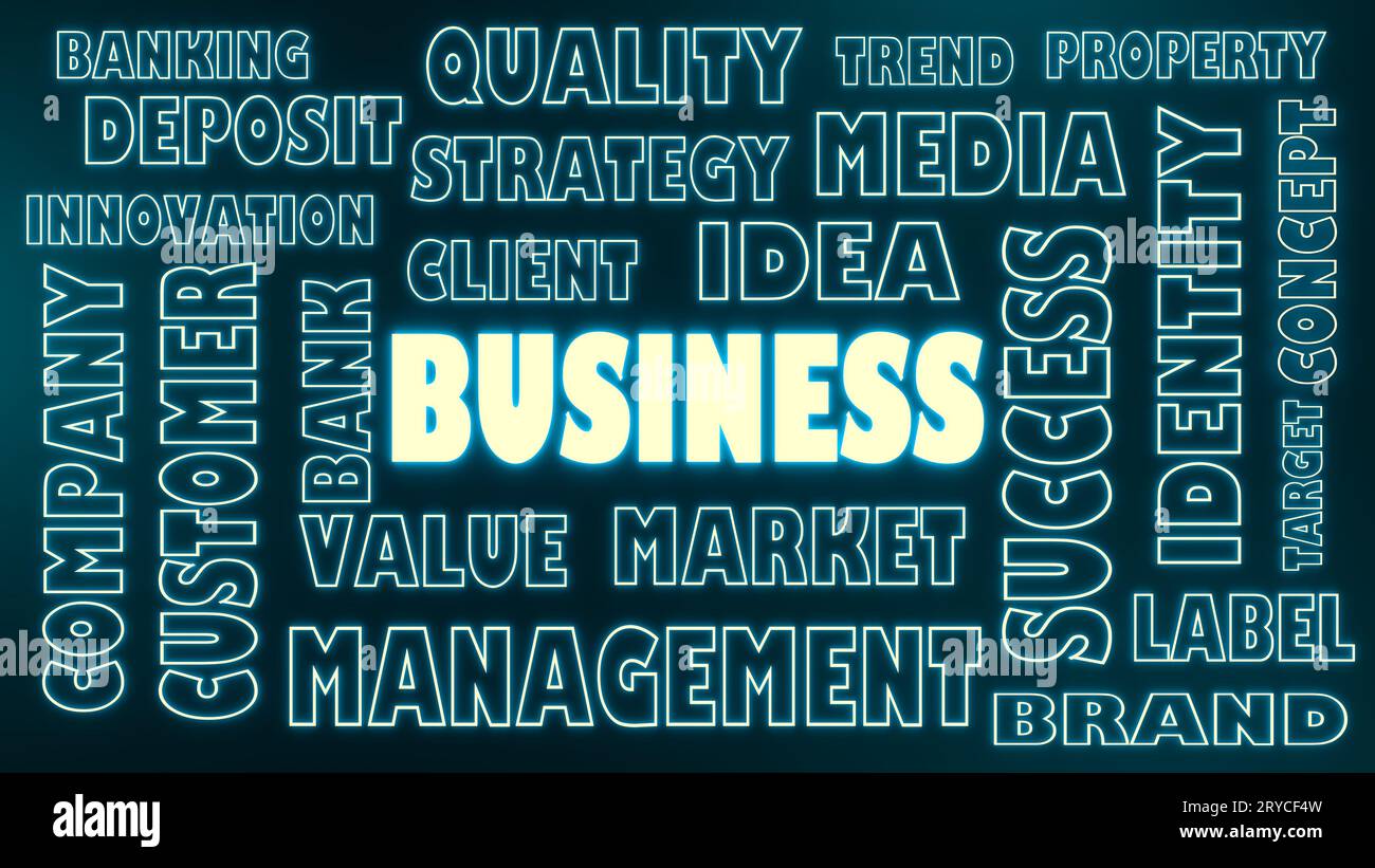 Business tags cloud Stock Photo - Alamy