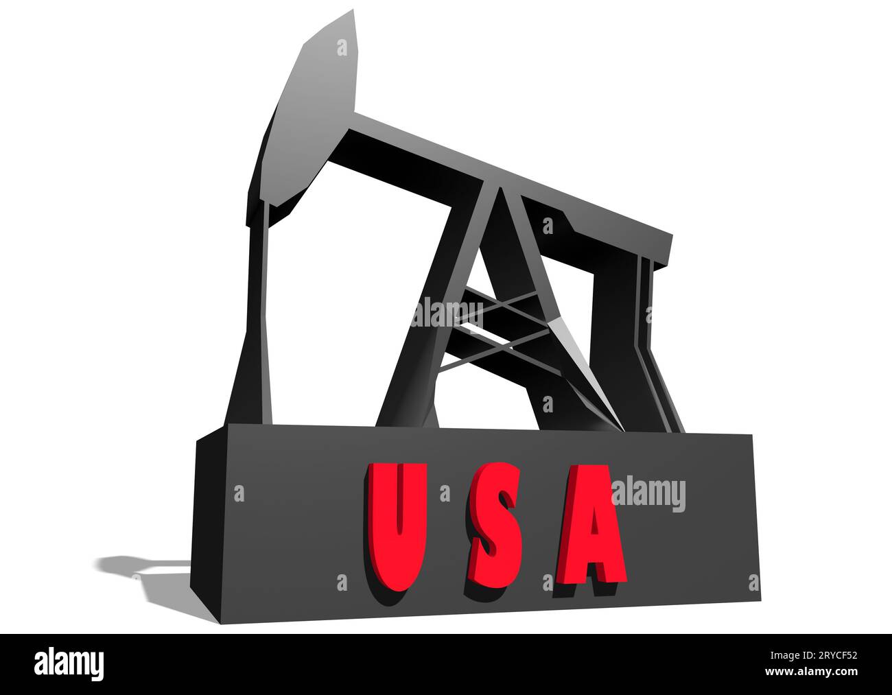 Oil pump and USA word Stock Photo - Alamy