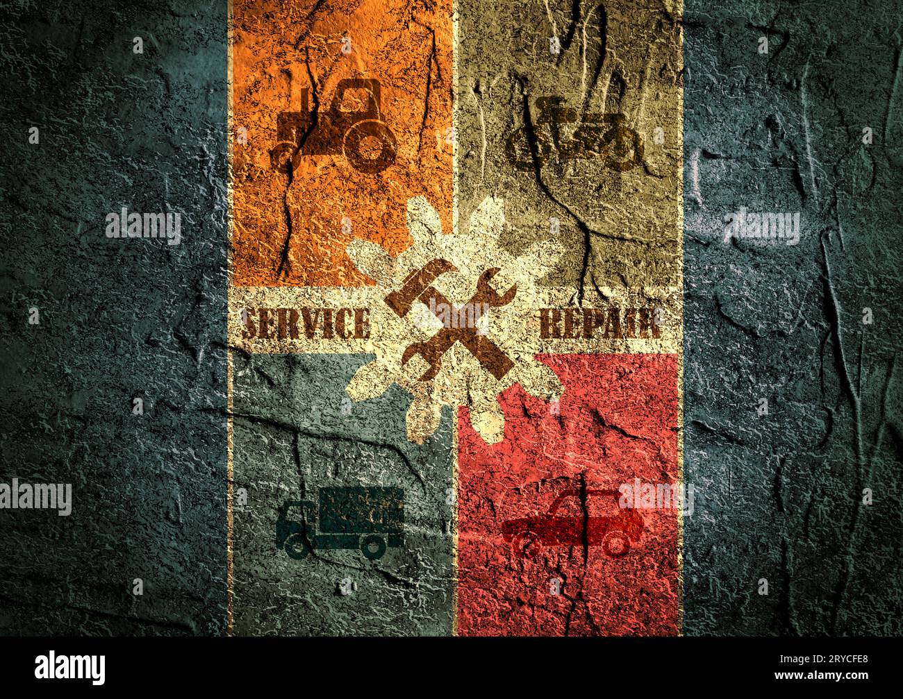 Repair fix tool icons. Customer support service Stock Photo - Alamy