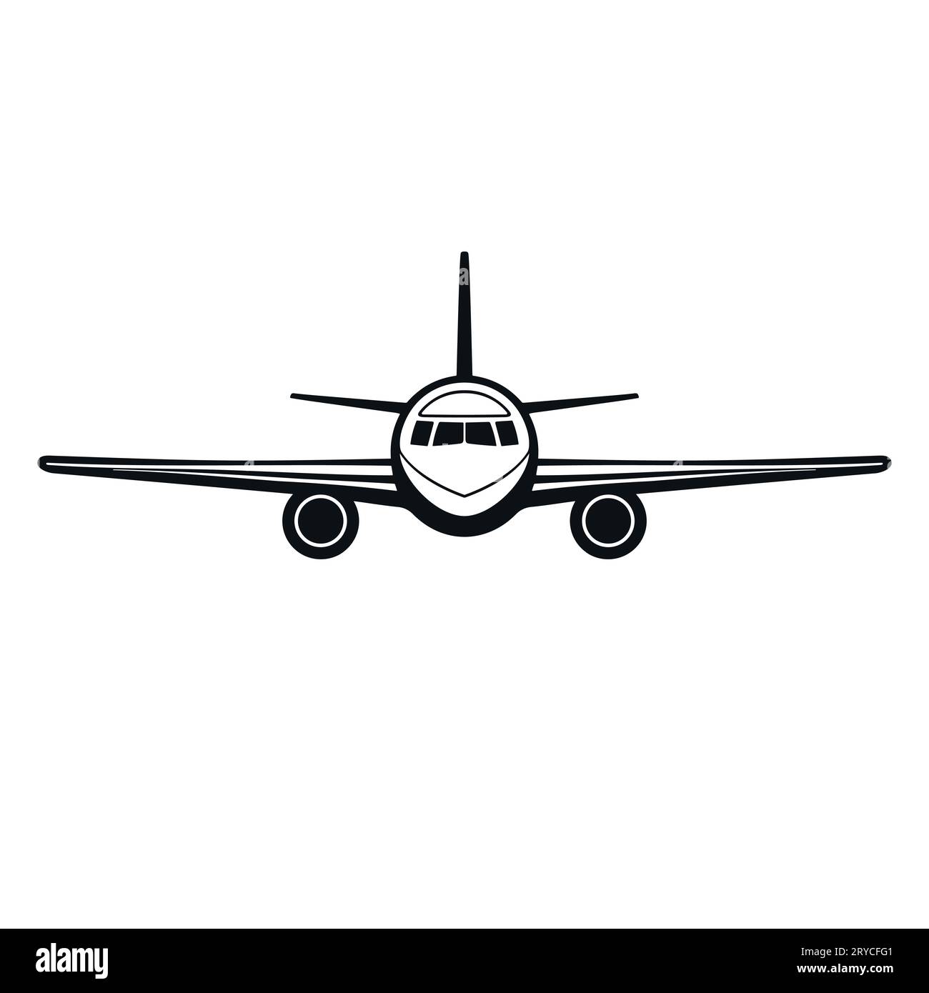 airplanes vector icon on white background, plane vector logo Stock ...