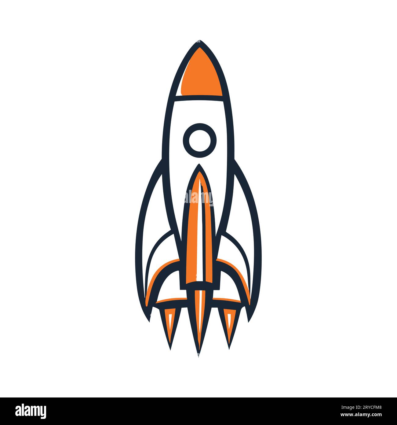 Rocket vector icon, Space ship launch logo Stock Vector Image & Art - Alamy