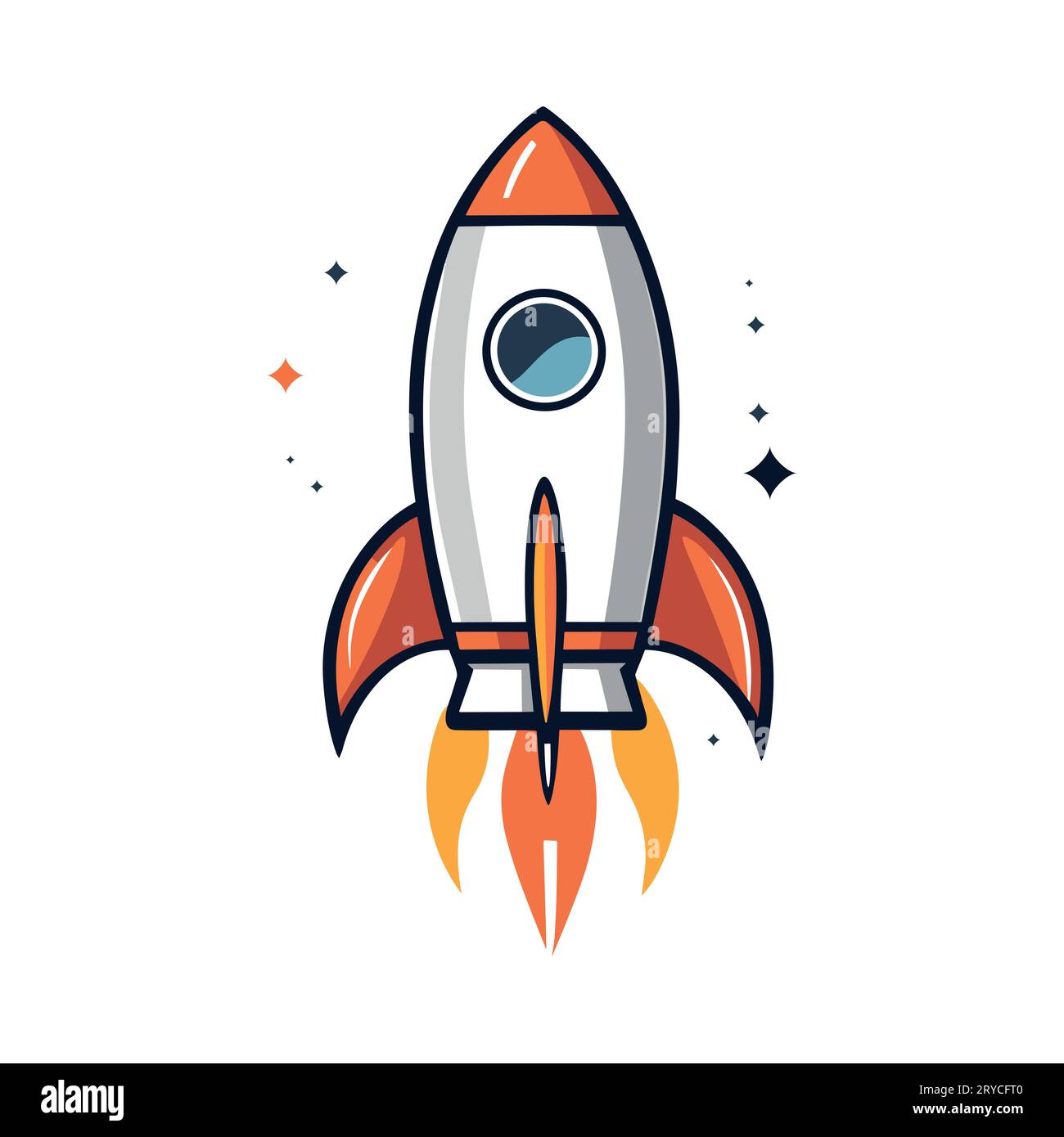 Rocket vector icon, Space ship launch logo Stock Vector Image & Art - Alamy