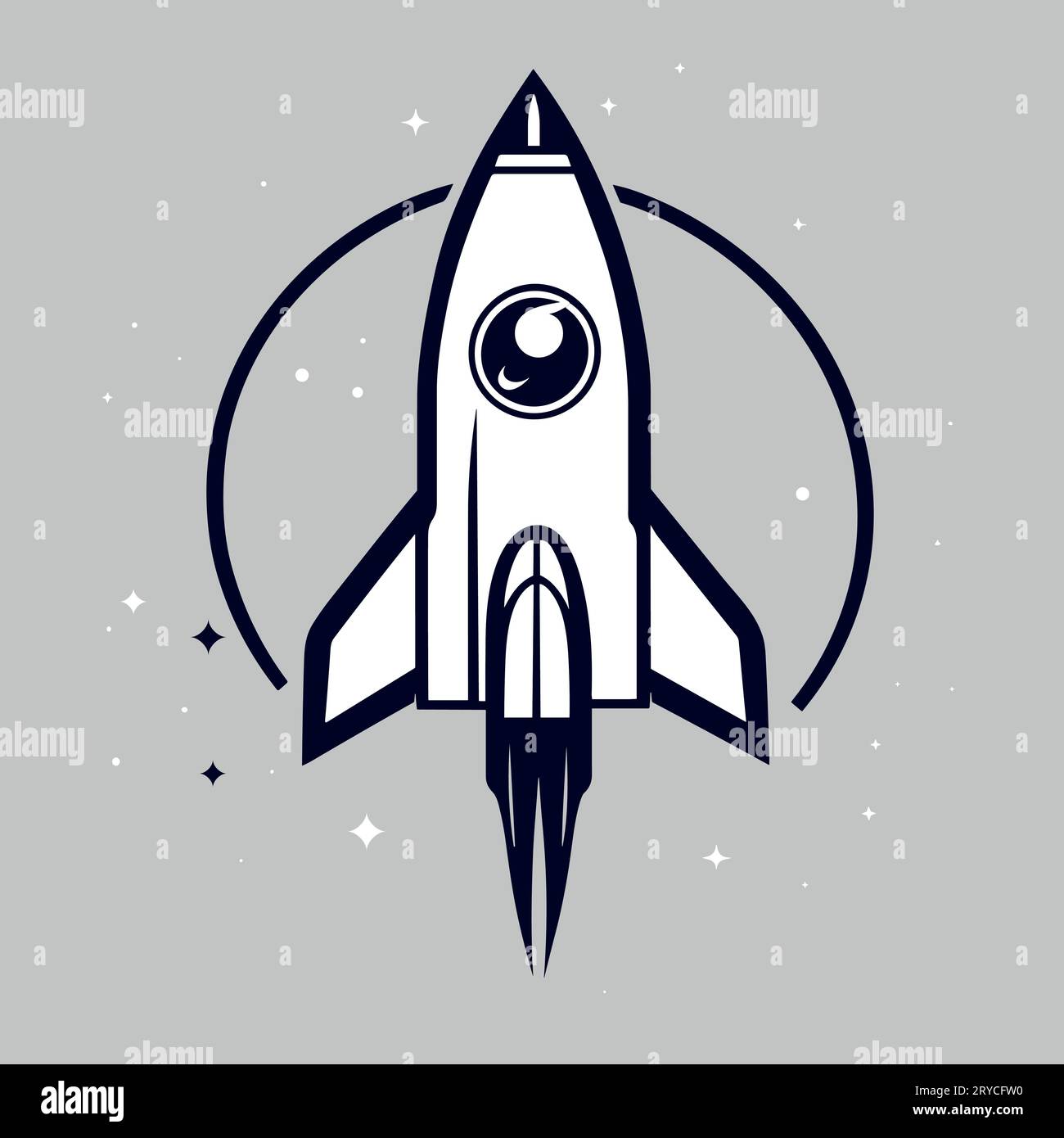 Rocket vector icon, Space ship launch logo Stock Vector Image & Art - Alamy