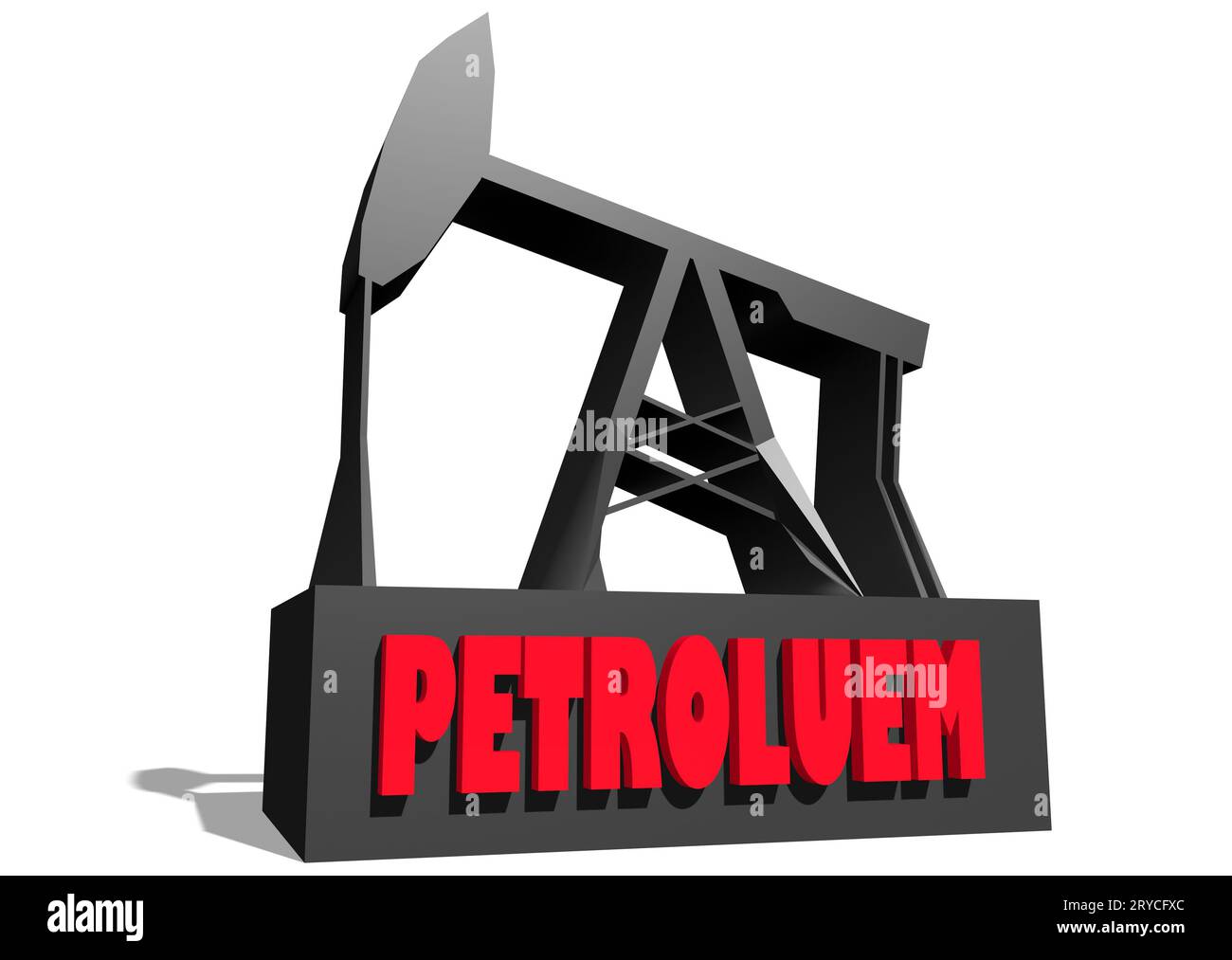 Oil pump and petroleum word Stock Photo - Alamy
