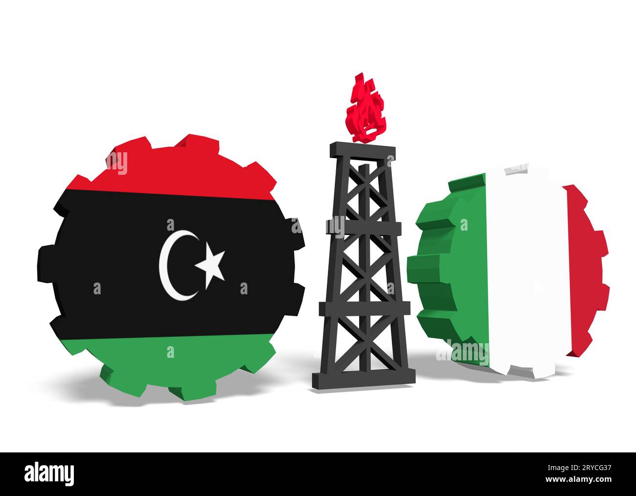 Libya italy flags Cut Out Stock Images & Pictures - Alamy