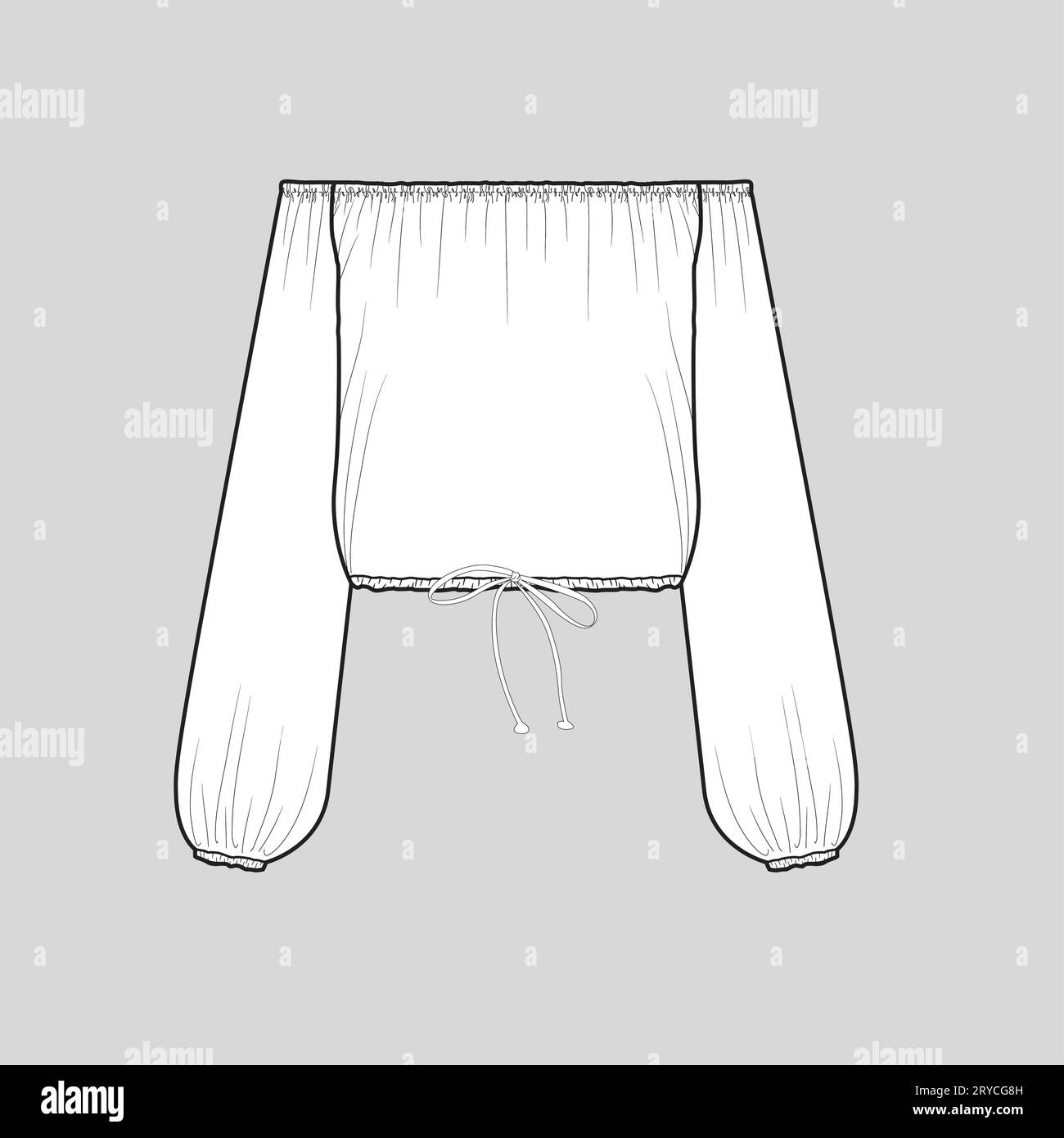 Black off shoulder t shirt Stock Vector Images - Alamy