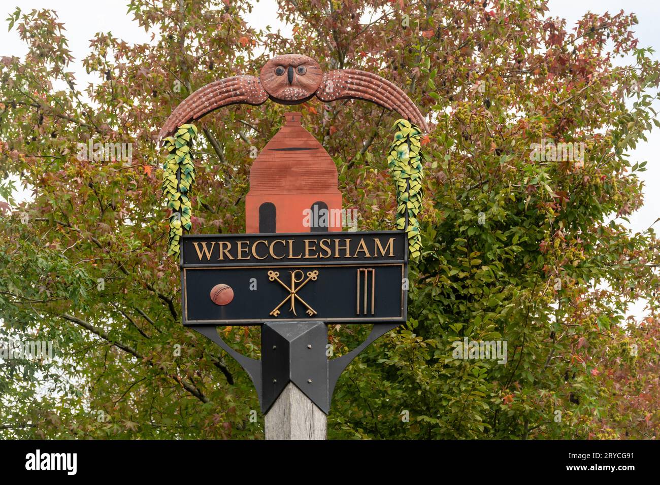 Wrecclesham village sign hi-res stock photography and images - Alamy