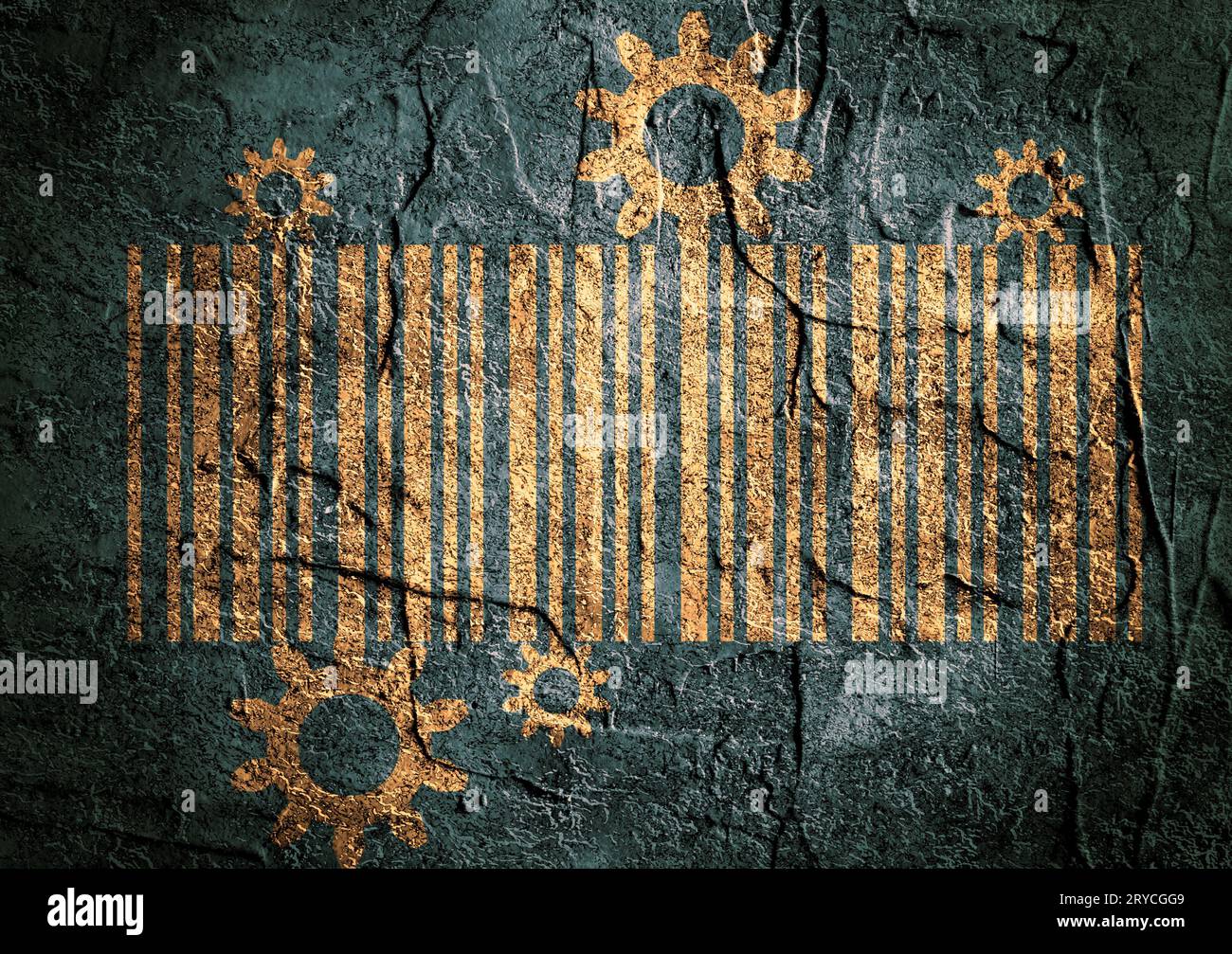 Barcode on grunge backdrop Stock Photo - Alamy