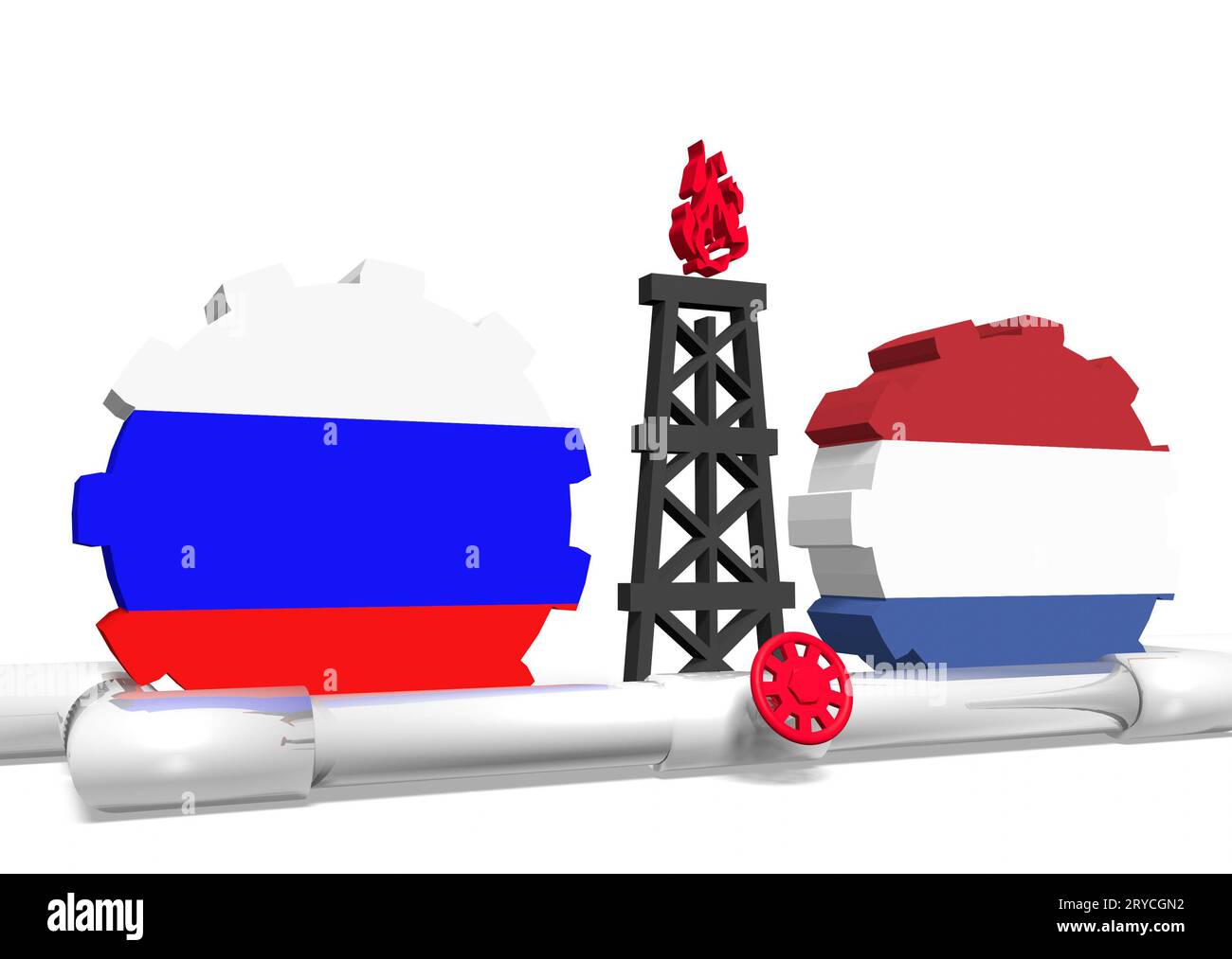 Russian pipeline on white hi-res stock photography and images - Alamy