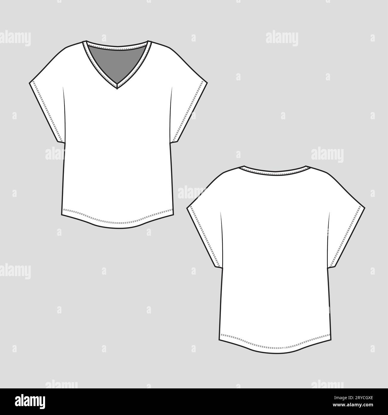 Women t shirt dolman sleeve kimono oversized v neck top blouse fashion ...