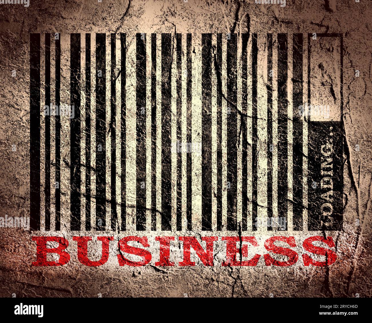 Barcode with success text and loading bar Stock Photo - Alamy