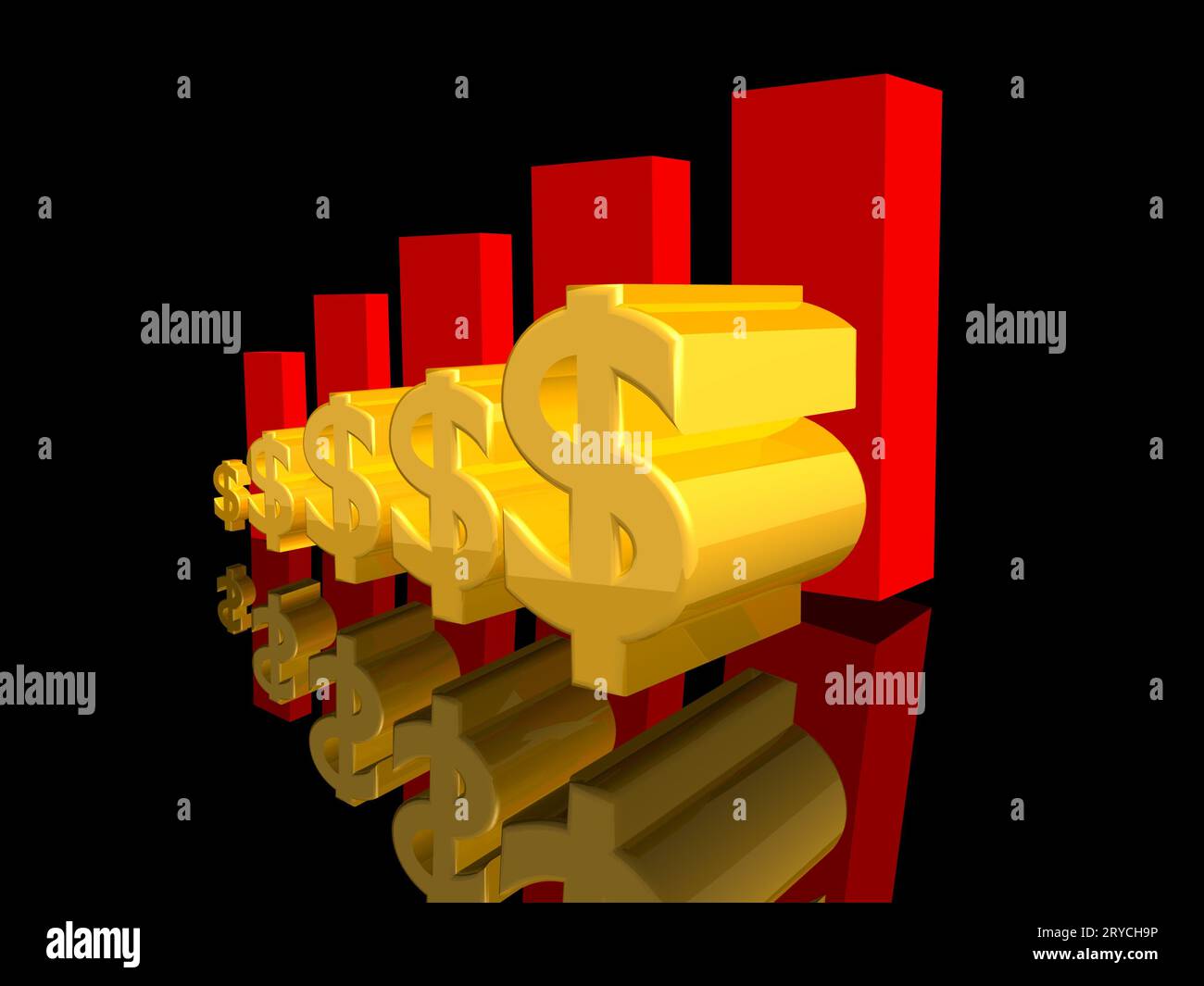 Yellow 3d dollar sign Stock Photo - Alamy