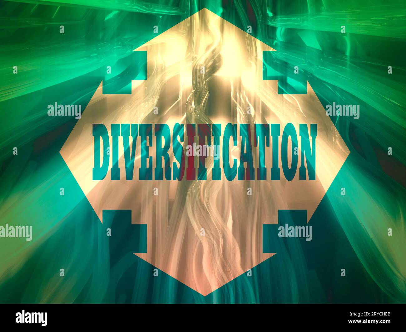 Arrow cross with word diversification Stock Photo - Alamy