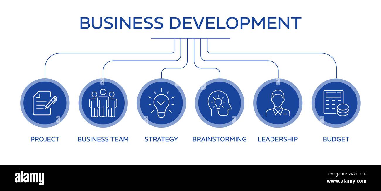 Business icons outline vectors hi-res stock photography and images - Alamy