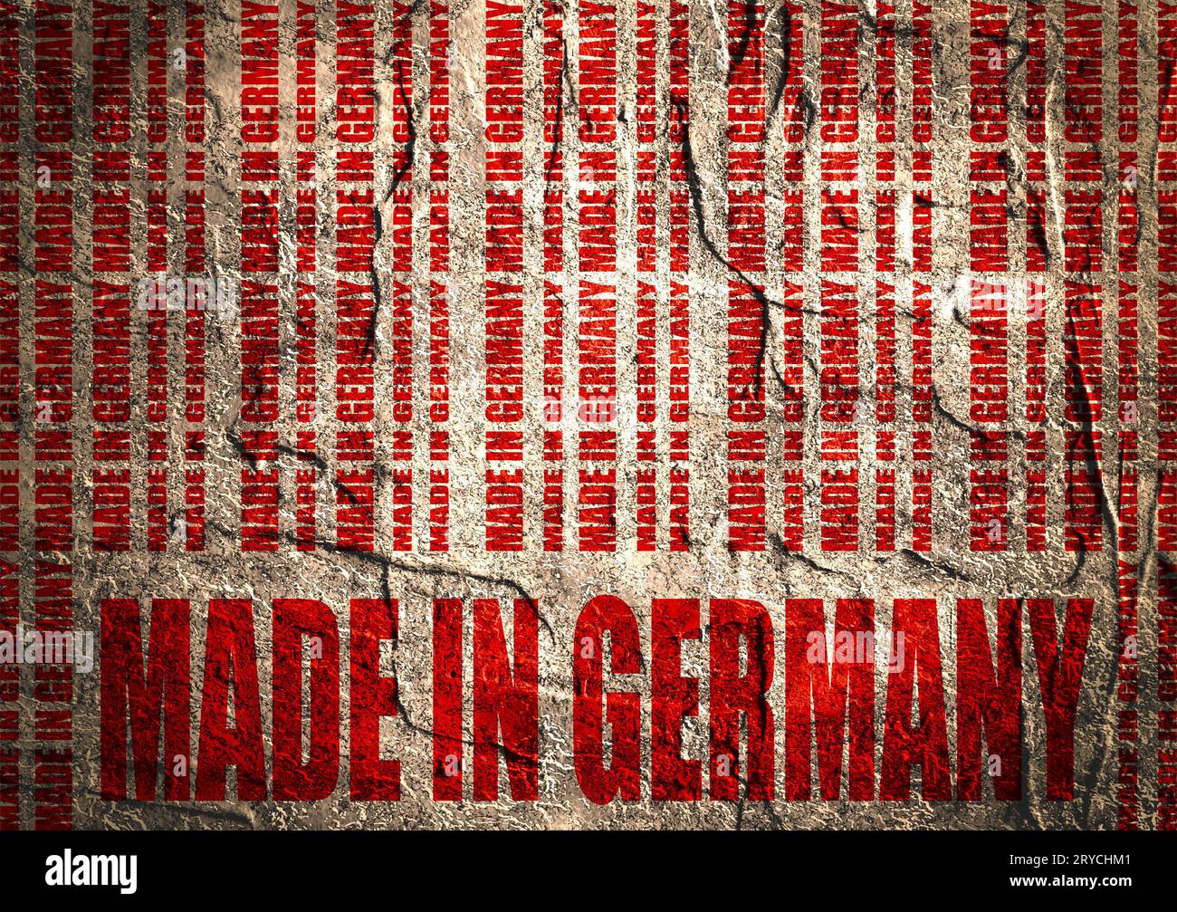 Made in Germany text and bar code from same words Stock Photo - Alamy