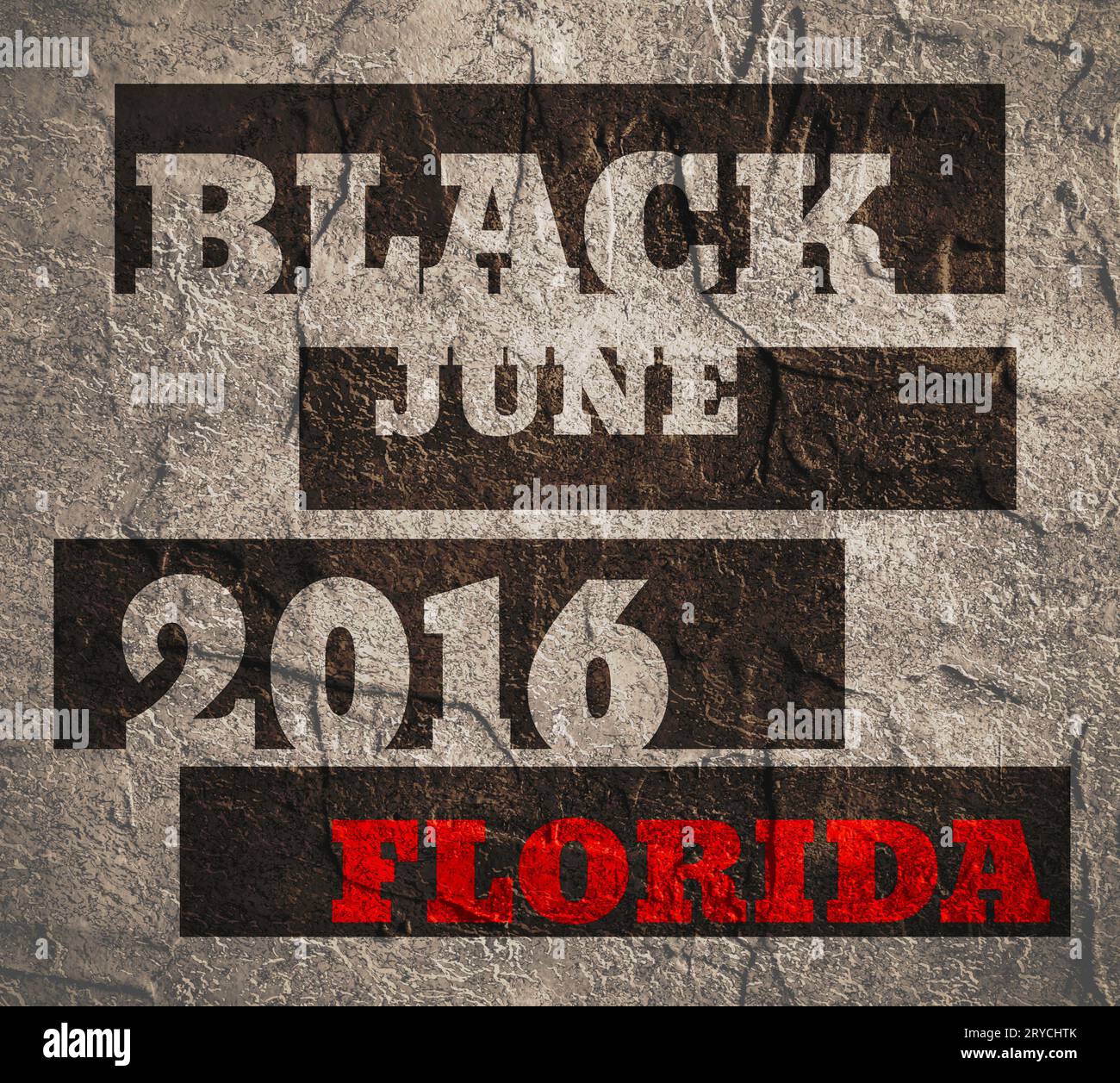 Black June 2016 Florida text Stock Photo - Alamy