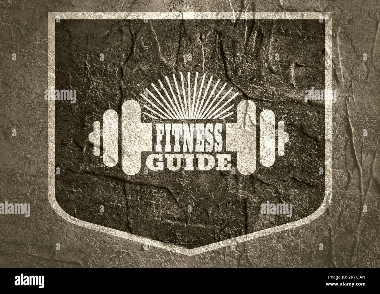 Fitness guide text. Gym and Fitness relative image Stock Photo - Alamy