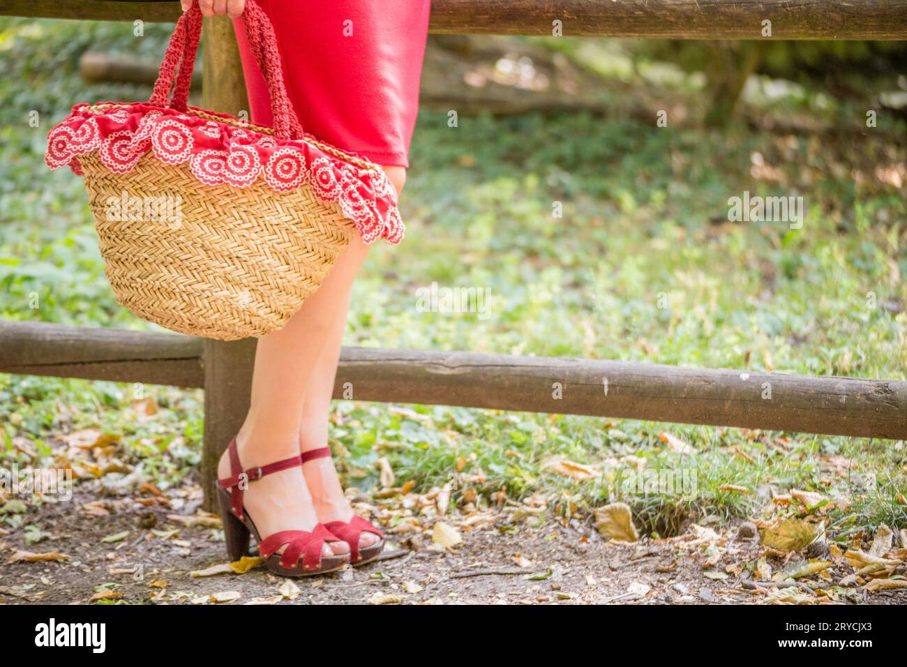 Legs of woman waiting Stock Photo - Alamy