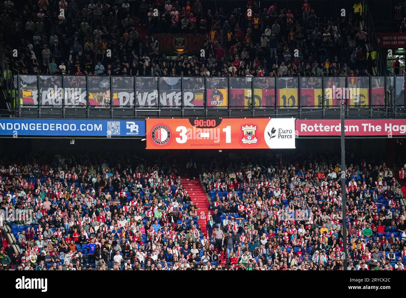 Rotterdam, The Netherlands. 30th Sep, 2023. Rotterdam - Feyenoord wins 3-0 during the Eredivisie ...