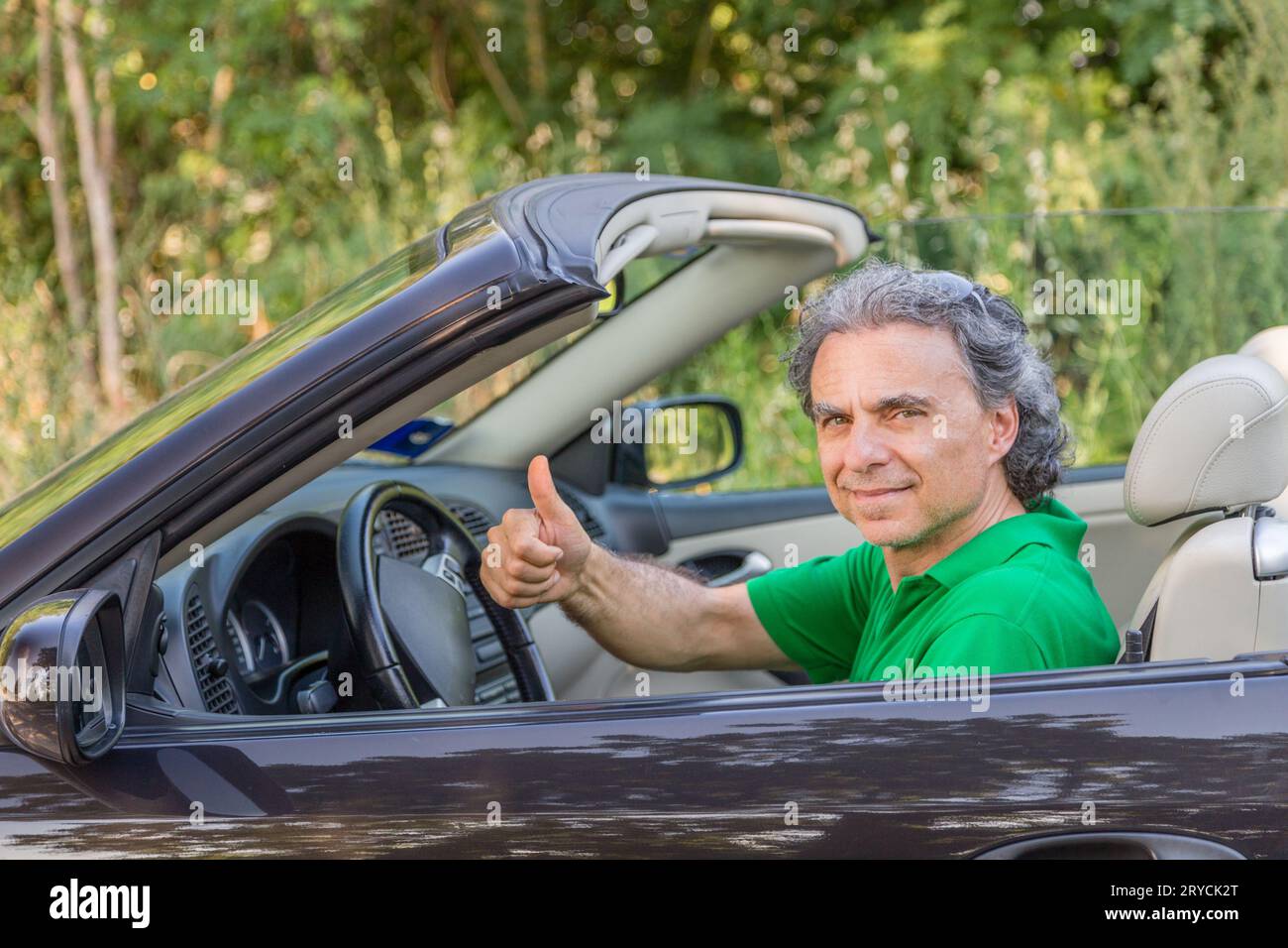 Happy man thumbs up middle hi-res stock photography and images - Alamy