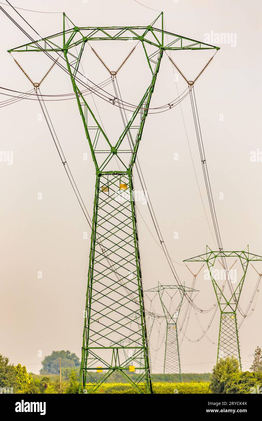 High voltage pylons Stock Photo - Alamy