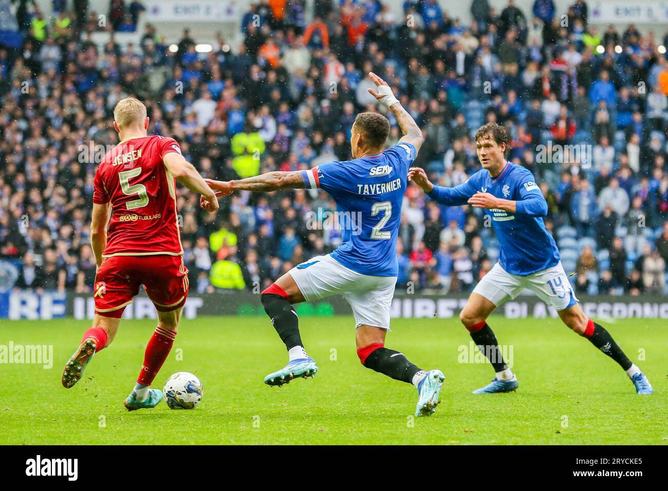 30 Sept 23. Glasgow, UK. Rangers FC play Aberdeen FC at Ibrox Stadium ...