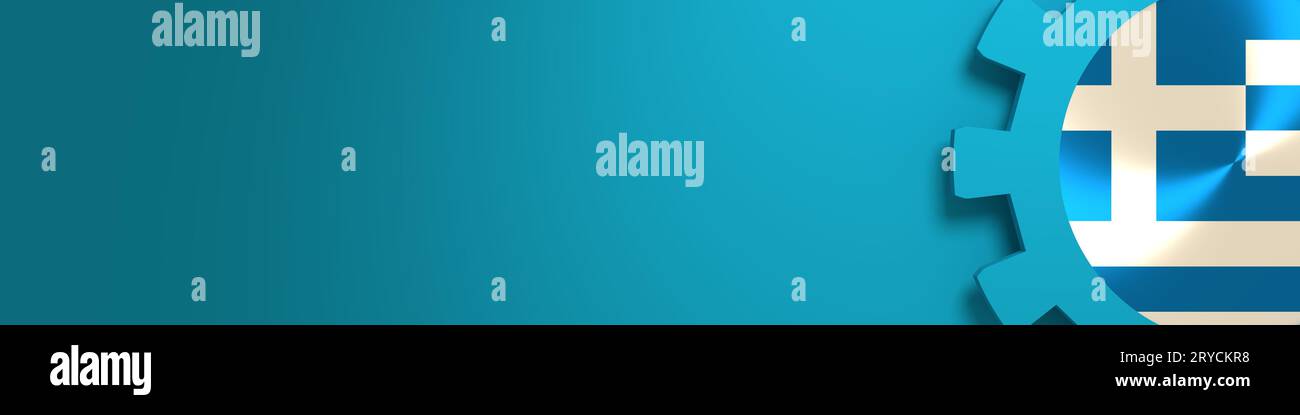 Web Banner, Header Layout Template. Greece industry Stock Photo - Alamy