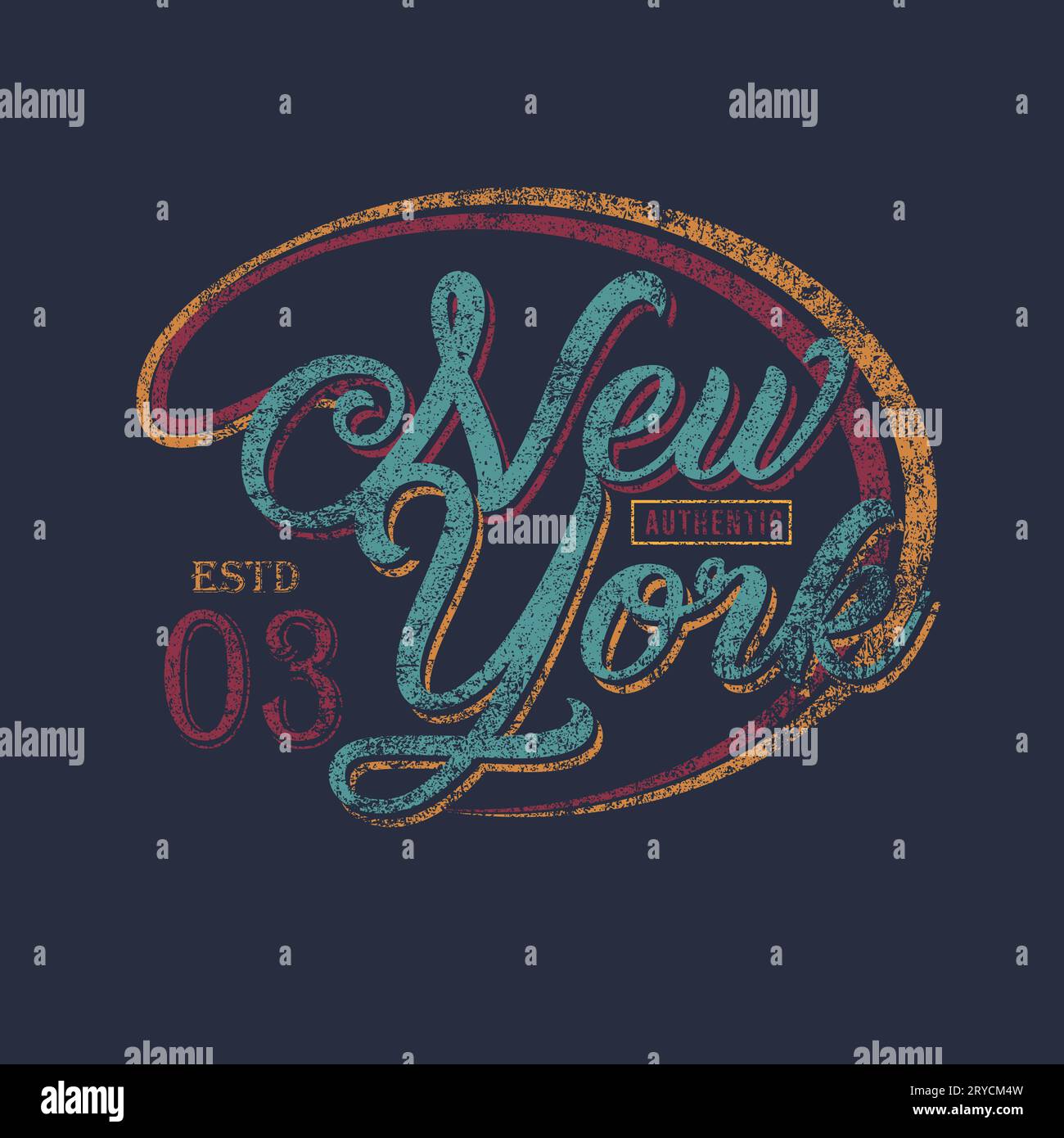 New york Typography grunge text letter vector illustration authentic ...