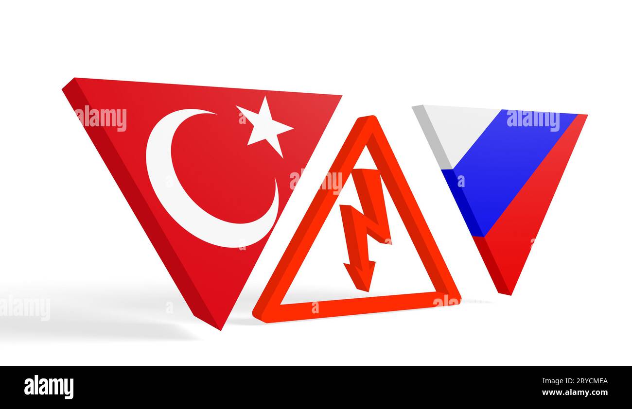Politic relationship between Russia and Turkey Stock Photo - Alamy