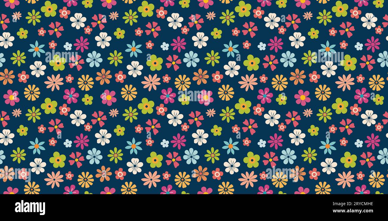 Watercolor pattern flowers Stock Vector Images - Alamy