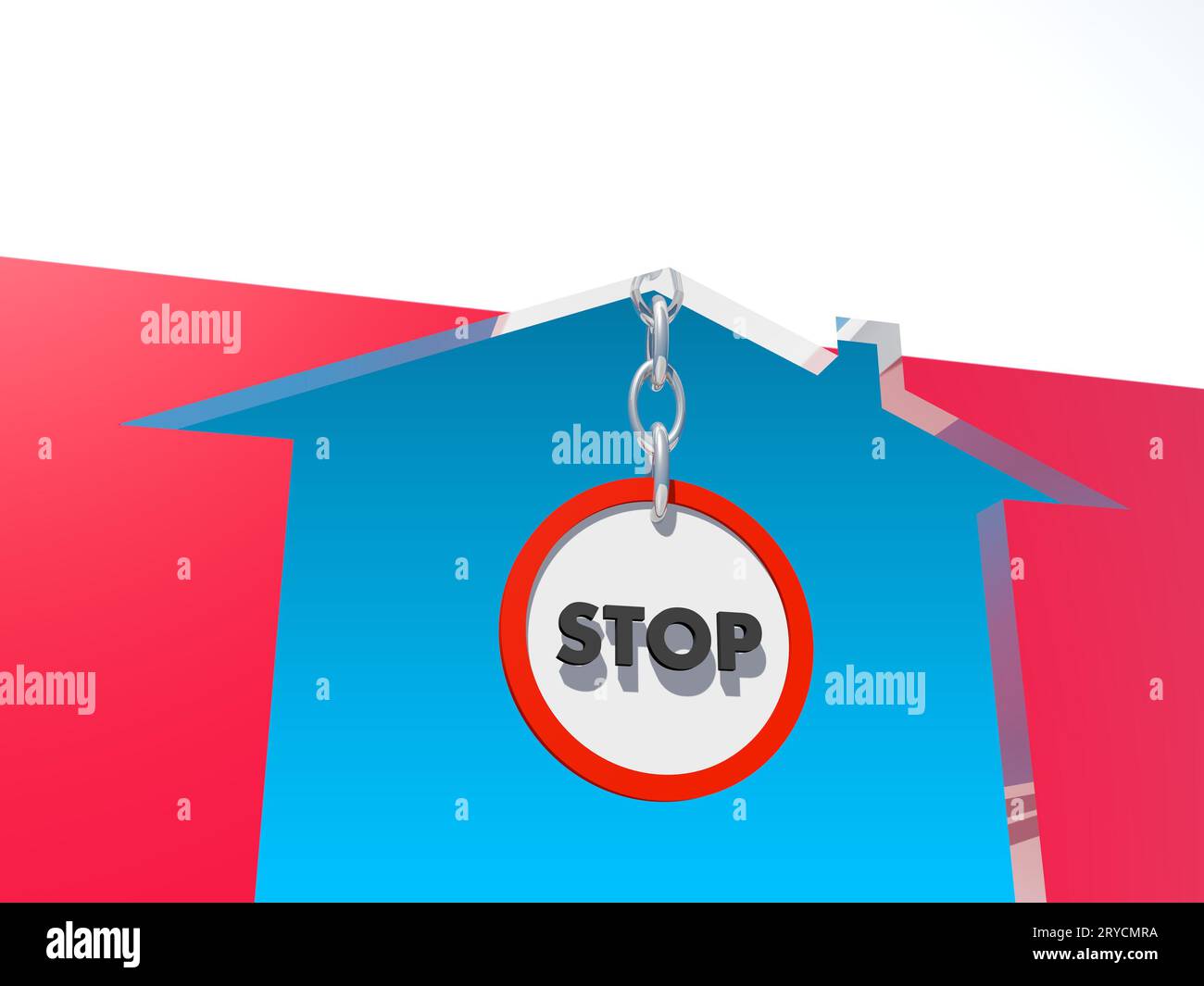 Road stop sign in home icon textured by poland flag Stock Photo - Alamy