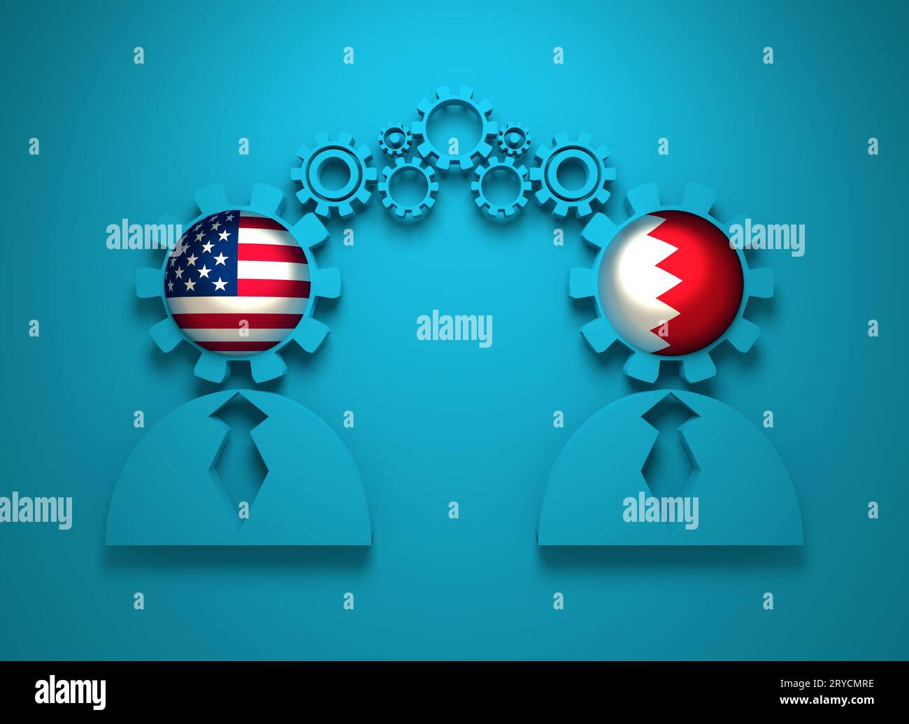 Politic and economic relationship between USA and Bahrain Stock Photo ...