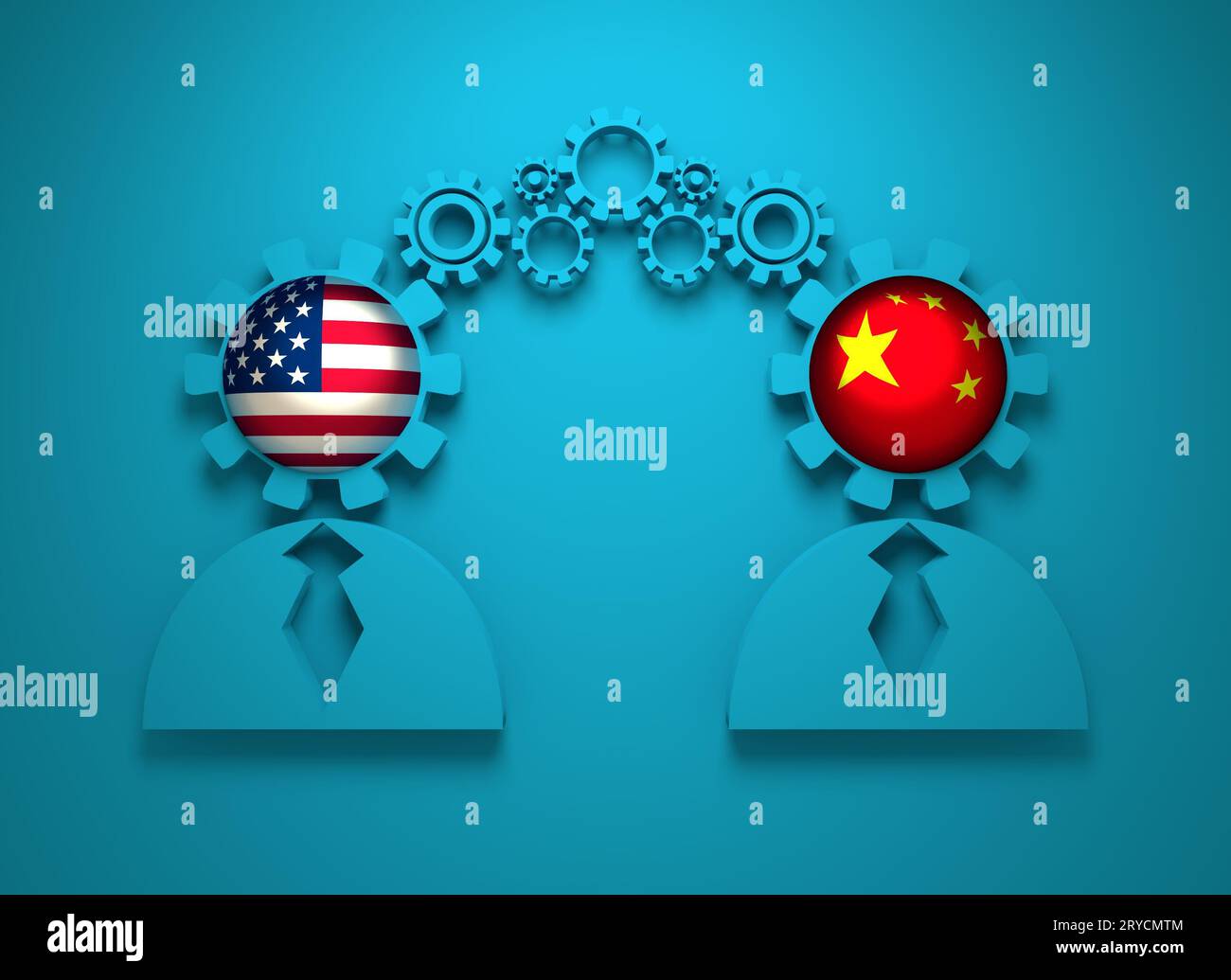 Politic and economic relationship between USA and China Stock Photo - Alamy