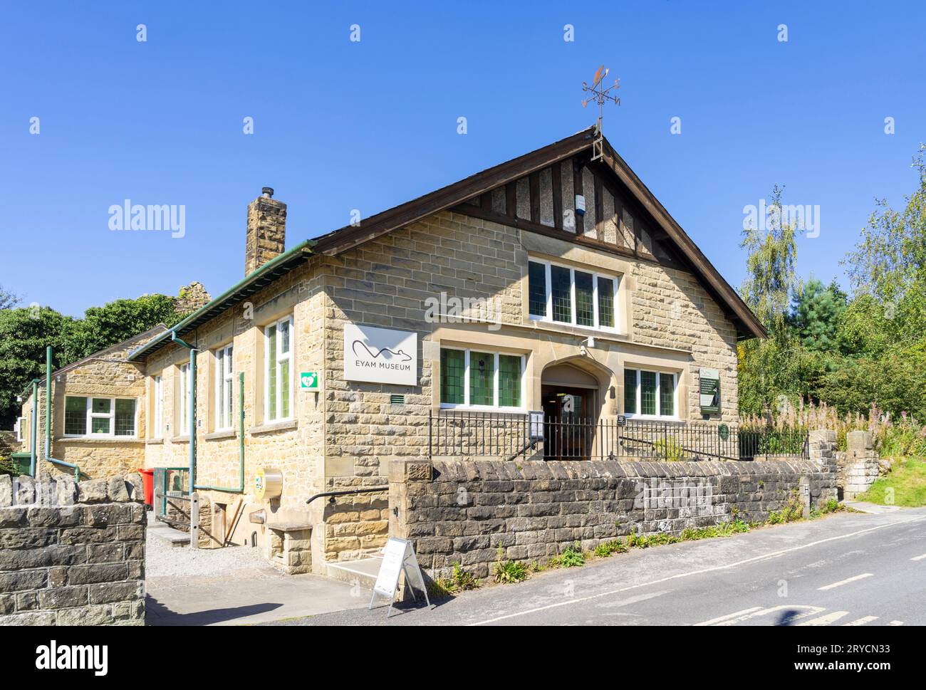 Eyam museum in Eyam village Eyam Derbyshire Peak District National Park ...