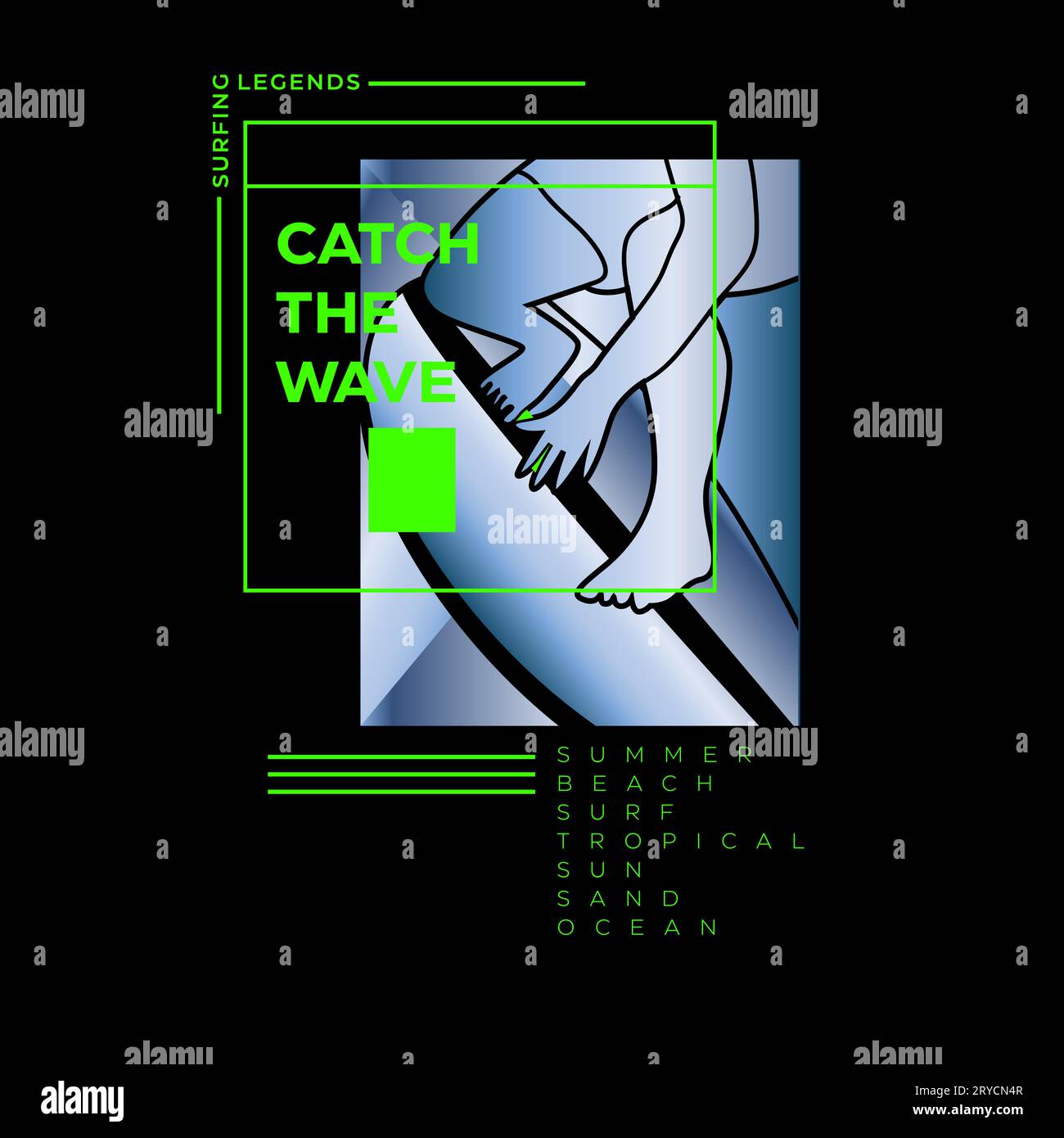 Catch wave Stock Vector Images - Alamy