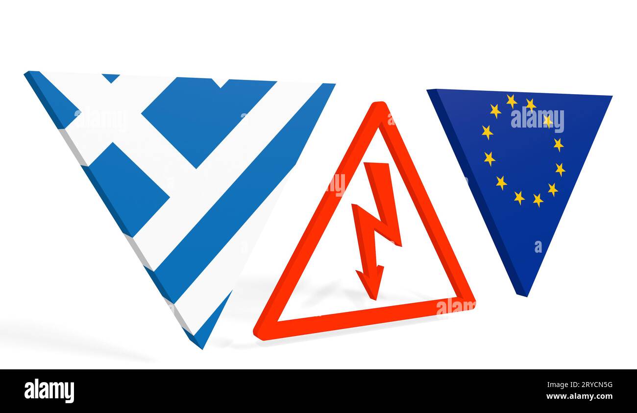 High voltage between greece and european union Stock Photo - Alamy