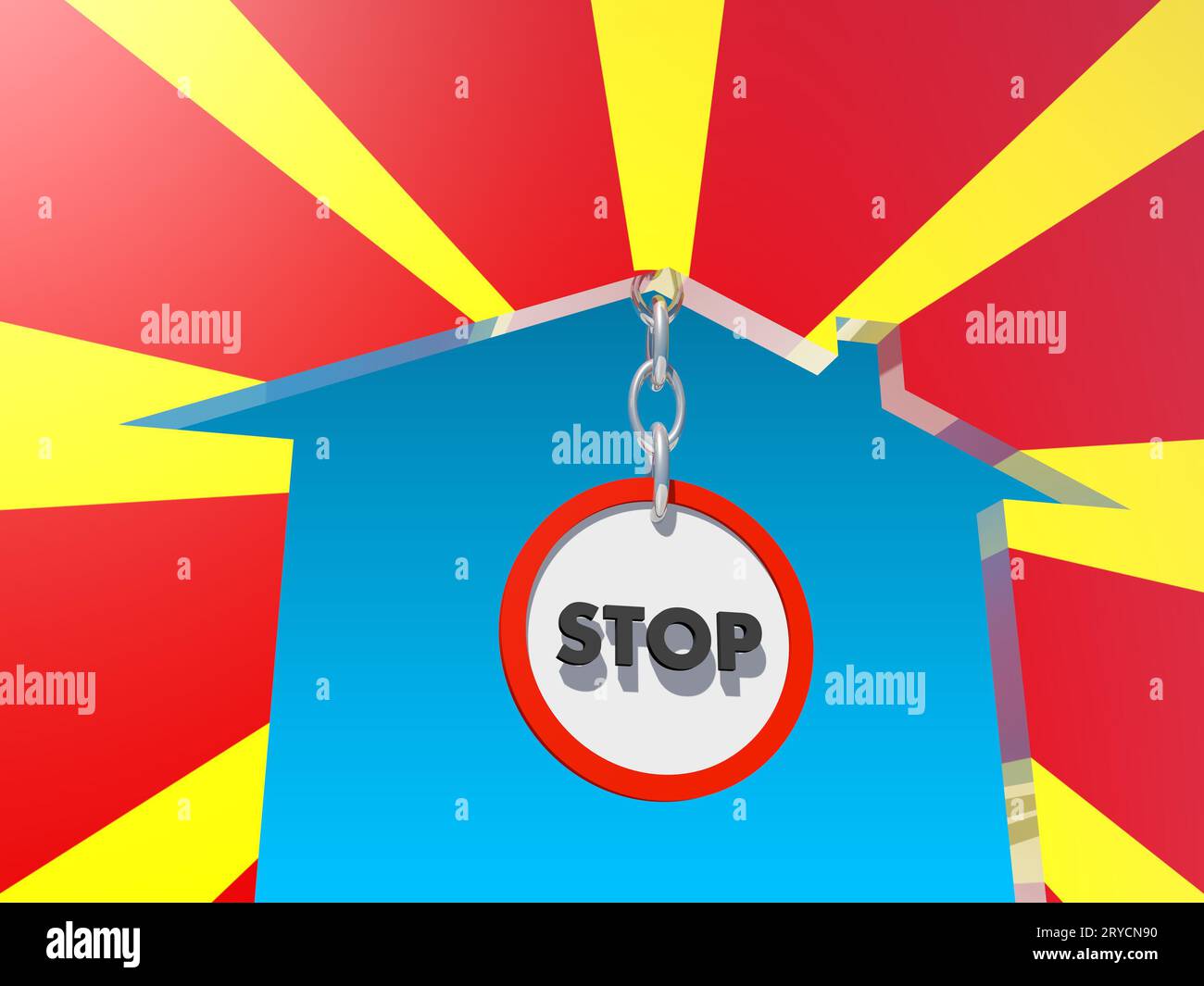 Road stop sign in home icon textured by macedonia flag Stock Photo - Alamy