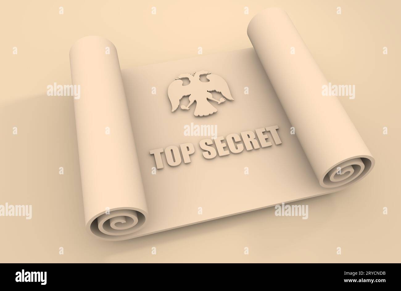 Top secret text on paper scroll Stock Photo - Alamy
