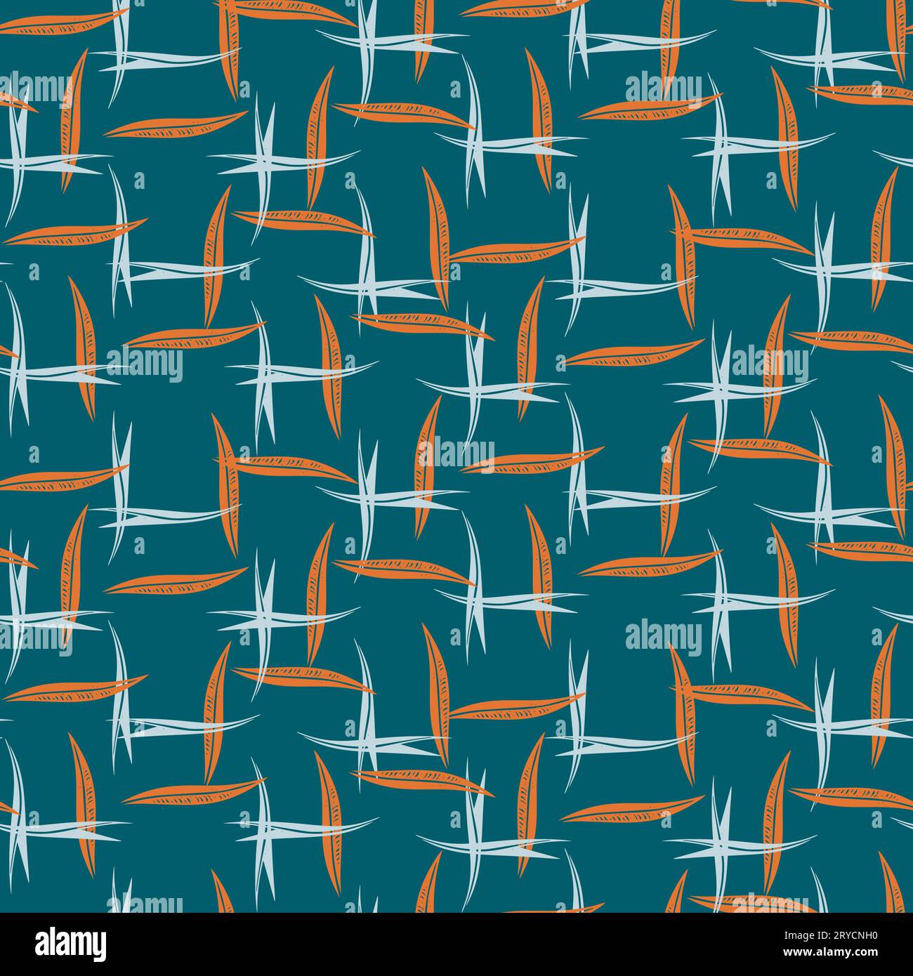 Modern blue abstract stylized vector simple graphic design seamless ...