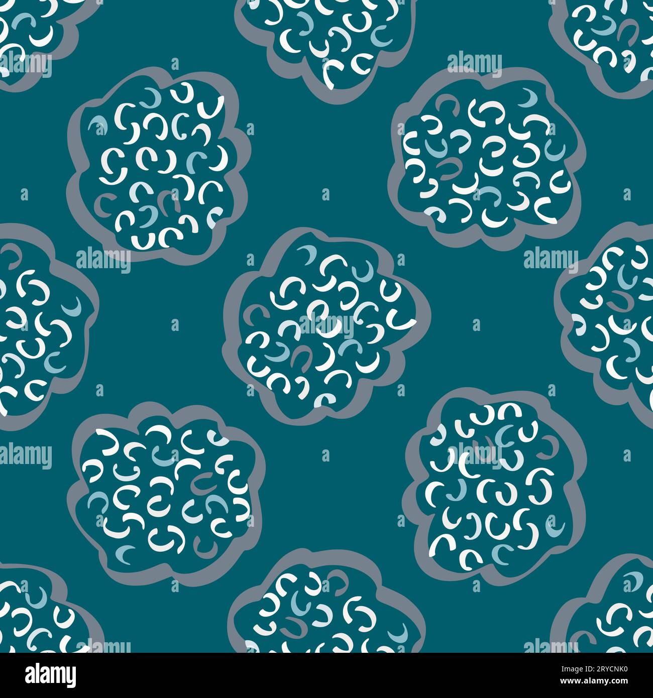 Modern blue abstract stylized vector simple graphic design seamless ...