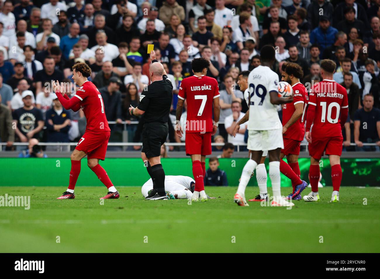 LONDON, UK - 30th Sep 2023: Curtis Jones of Liverpool reacts as he ...